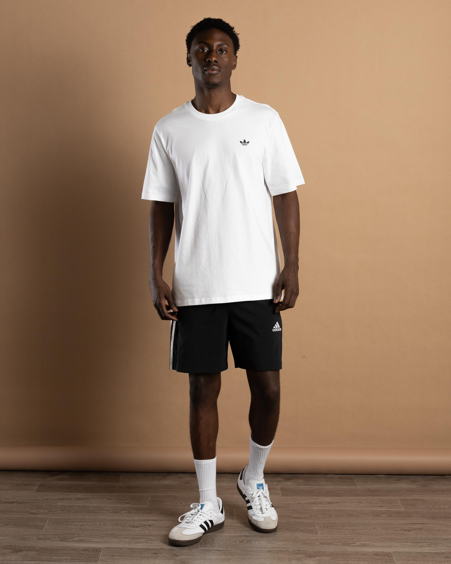 Shop adidas 4.0 Logo T-Shirt In White/black - Fast Shipping & Easy ...