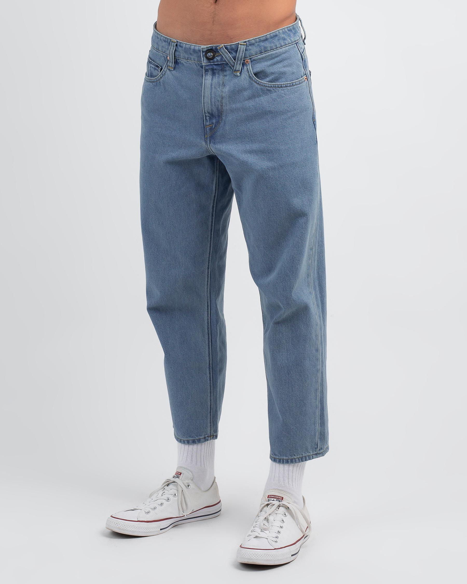 Shop Volcom Modown Tapered Jeans In Blue - Fast Shipping & Easy Returns ...