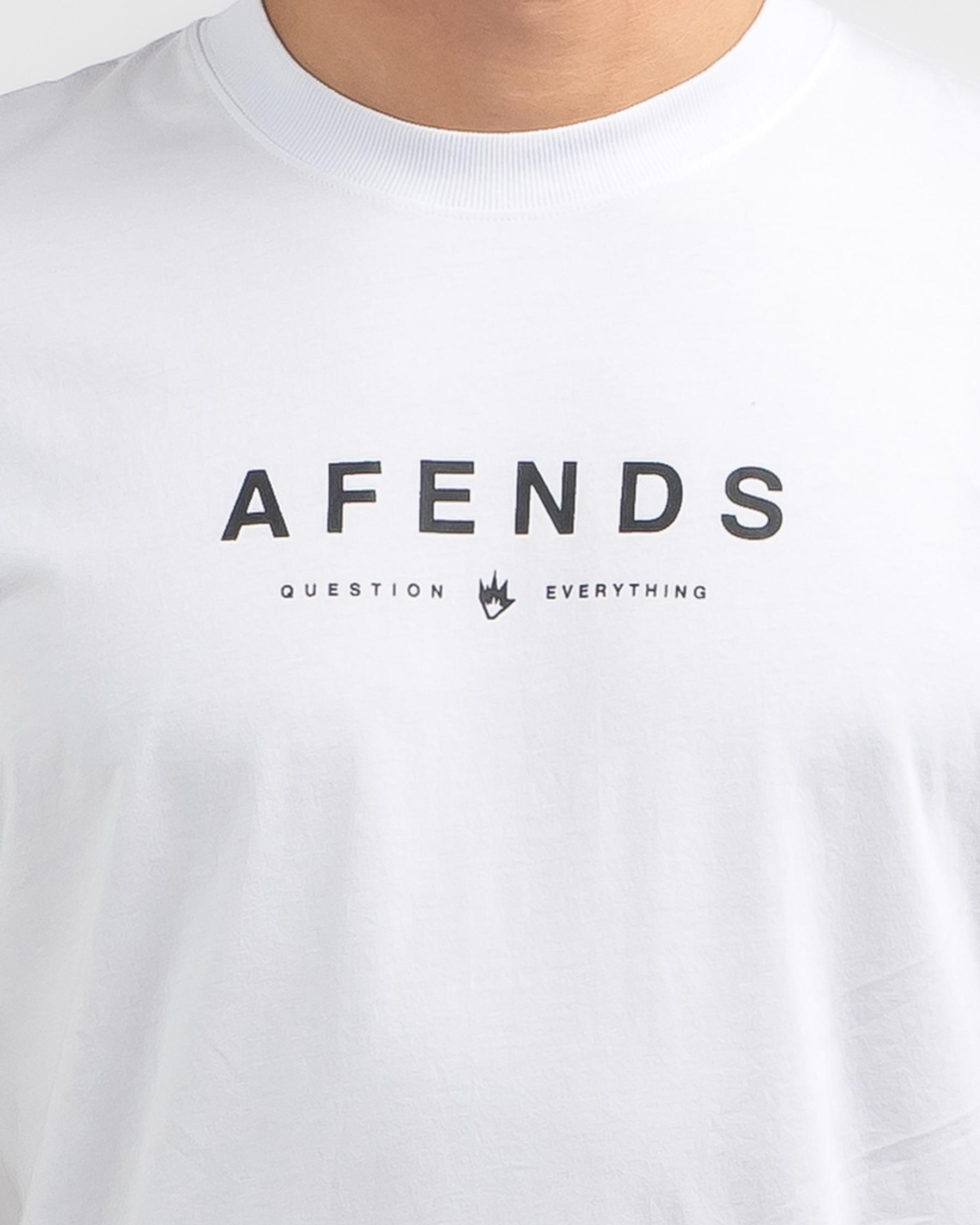 Shop Afends Thrown Out Retro Fit T-Shirt In White / Black - Fast ...