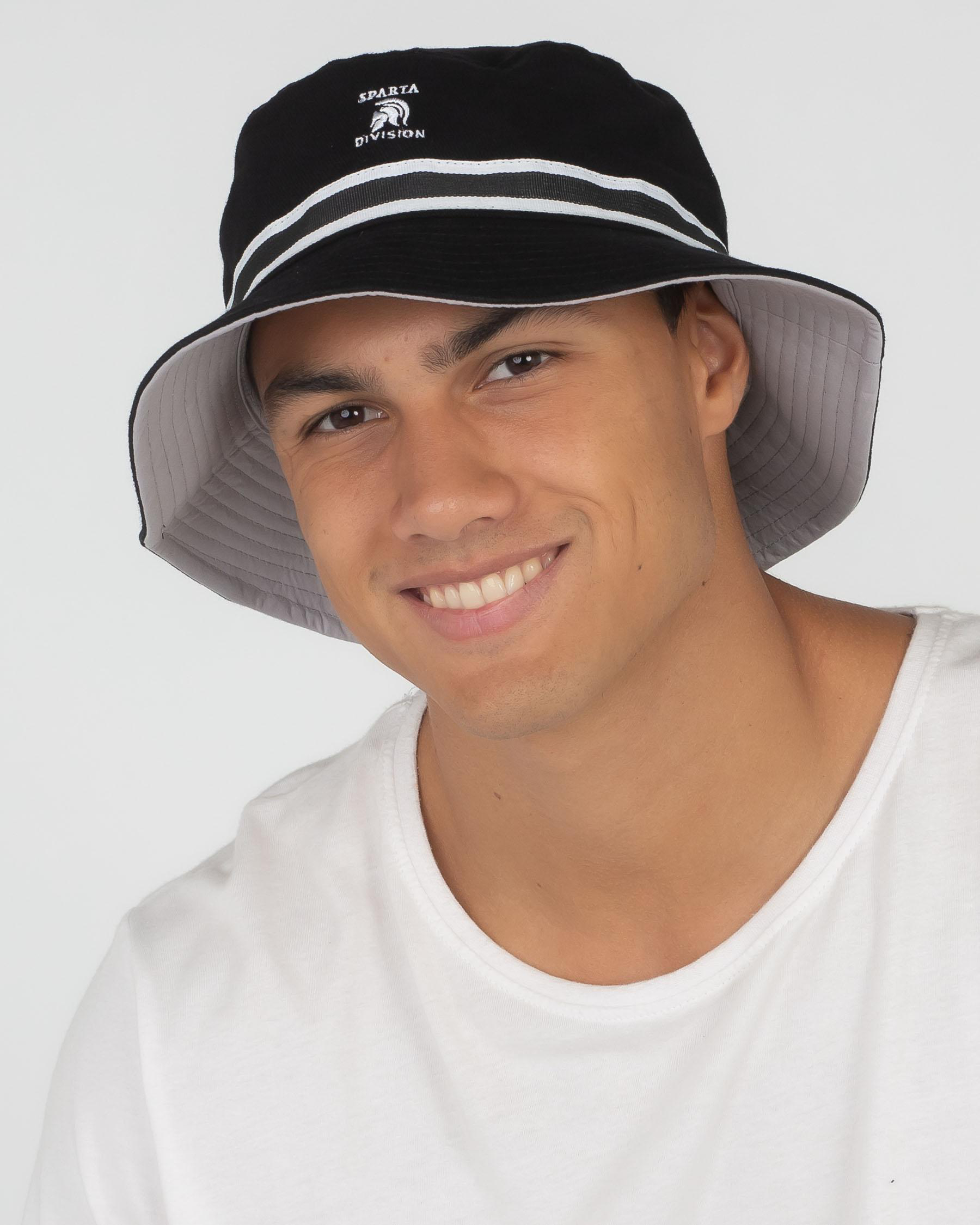 Shop Sparta Sundown Bucket Hat In Black/grey - Fast Shipping & Easy ...