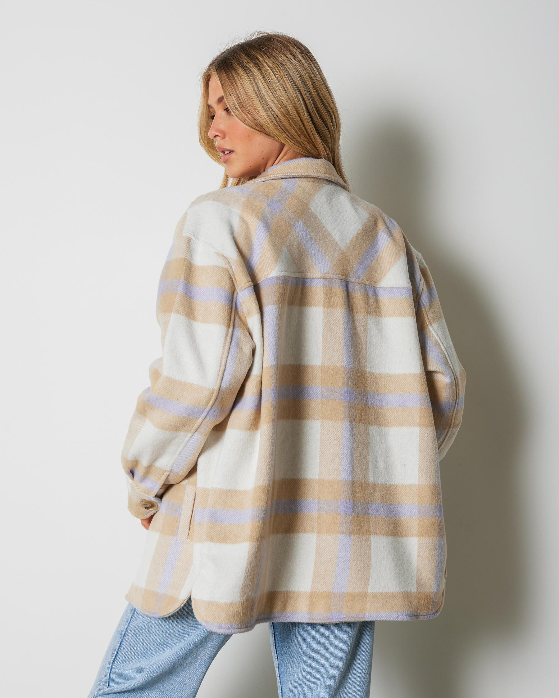 Shop Ava And Ever Jasper Shacket In Cashew - Fast Shipping & Easy ...