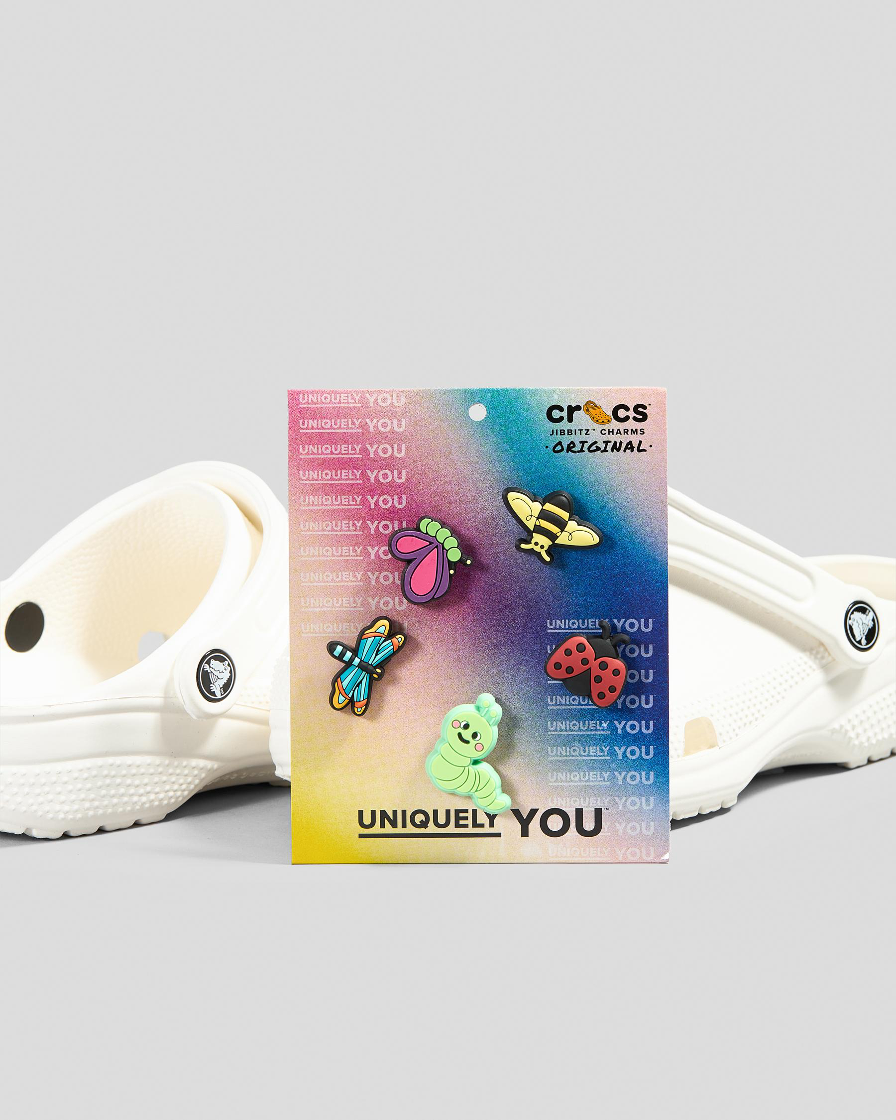 Shop Crocs Cutesy Bug Jibbitz 5 Pack In Multi - Fast Shipping & Easy ...