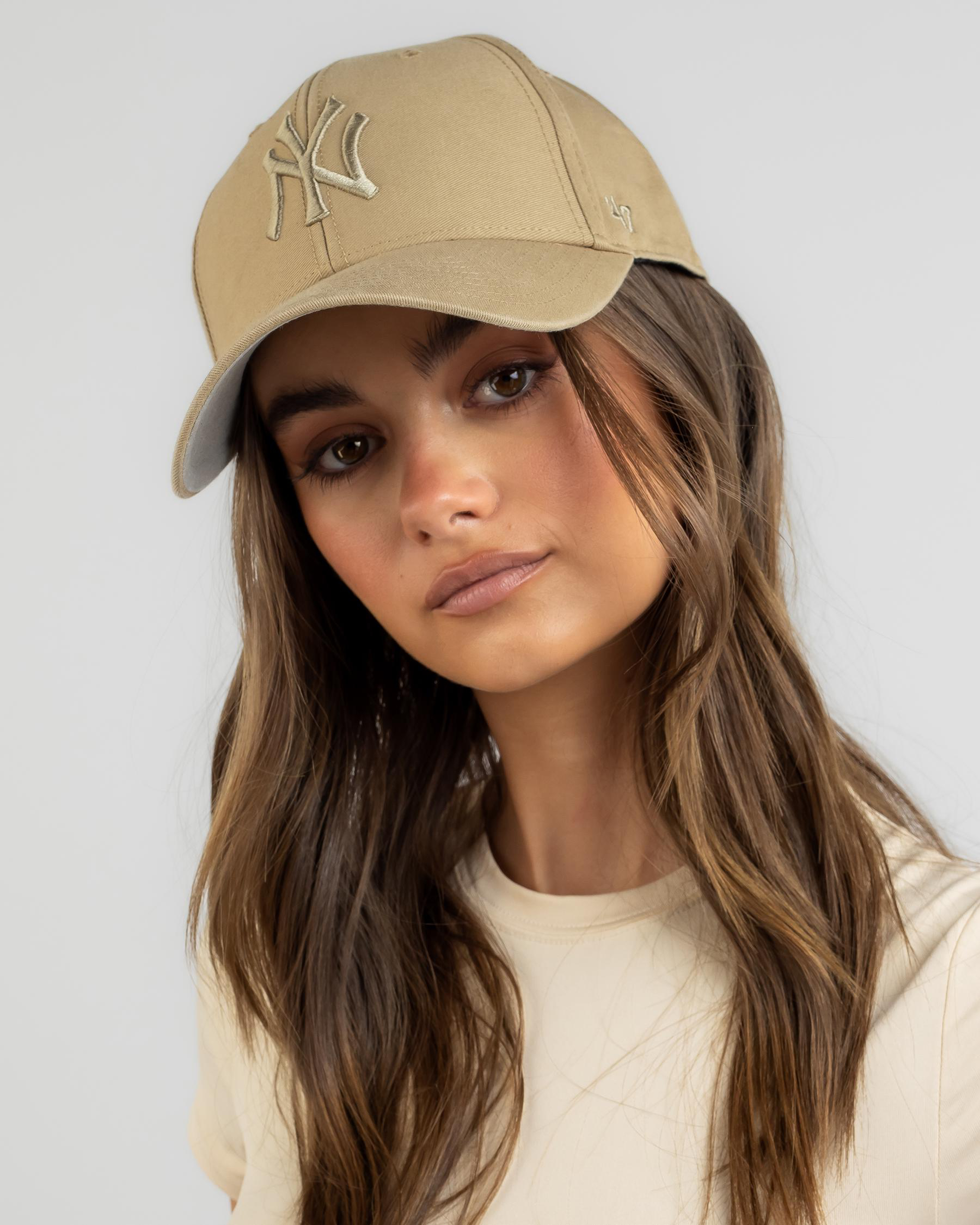 Shop Forty Seven New York Yankees Legend Cap In Khaki/khaki - Fast ...