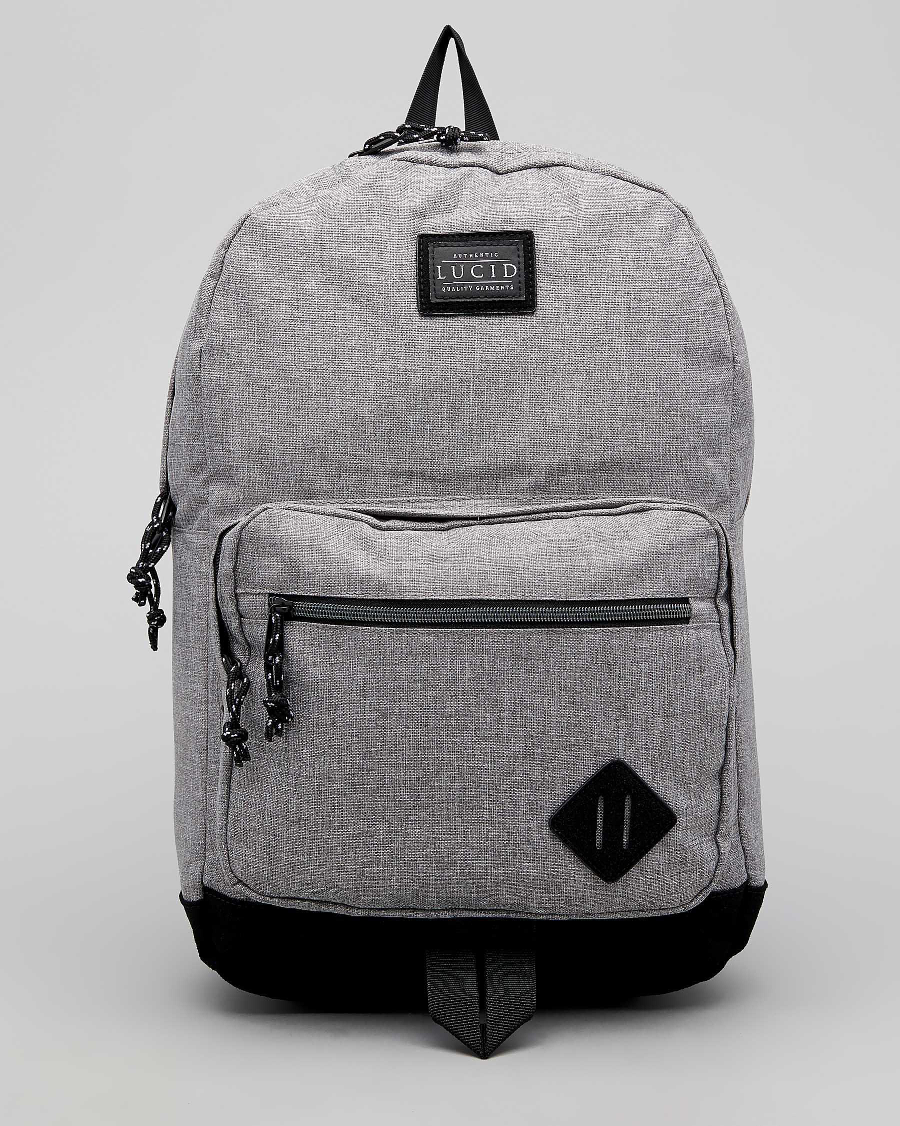 Shop Lucid Indicator Backpack In Grey Heather/black - Fast Shipping ...