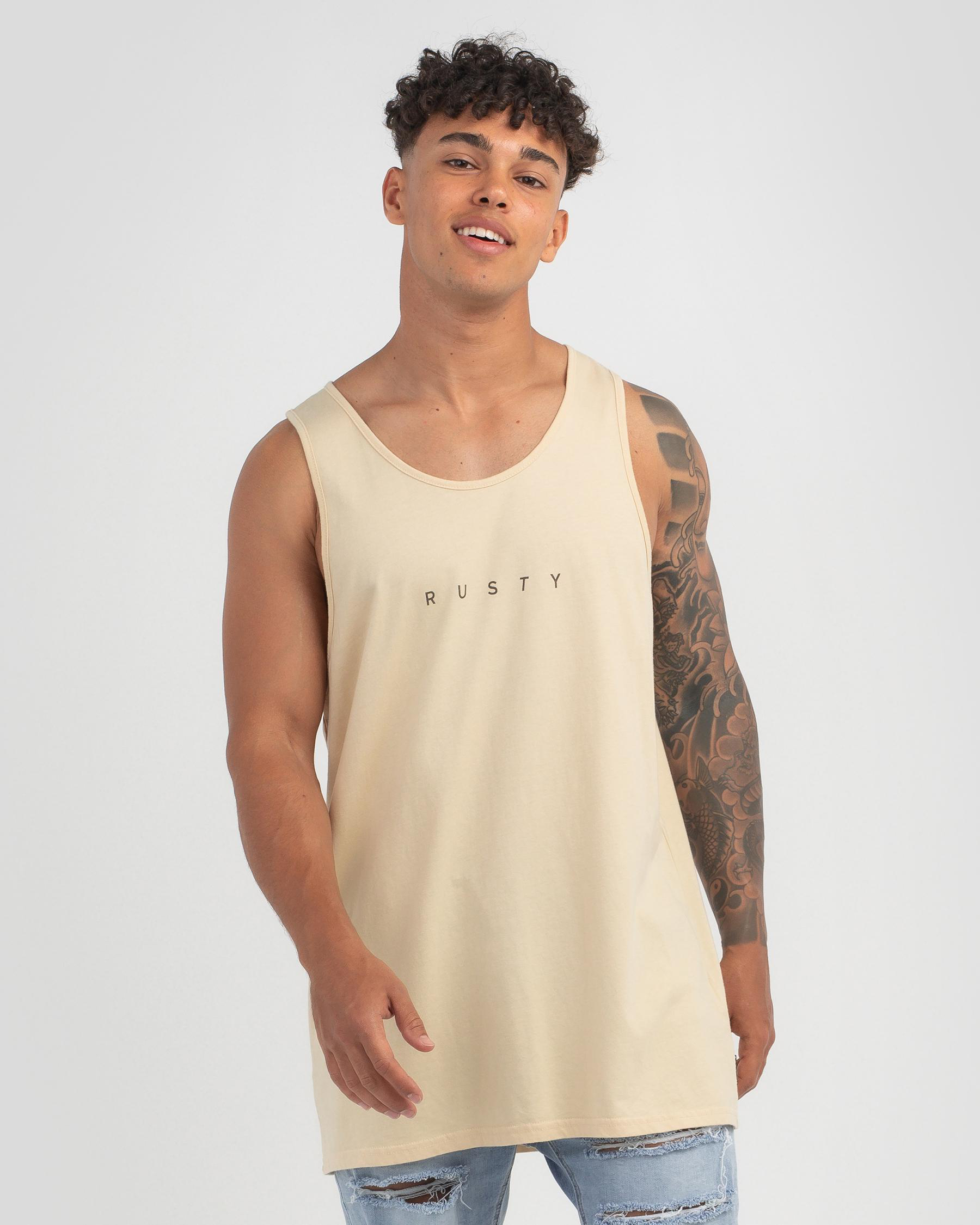 Shop Rusty Short Cut Tank In Oatmeal - Fast Shipping & Easy Returns ...