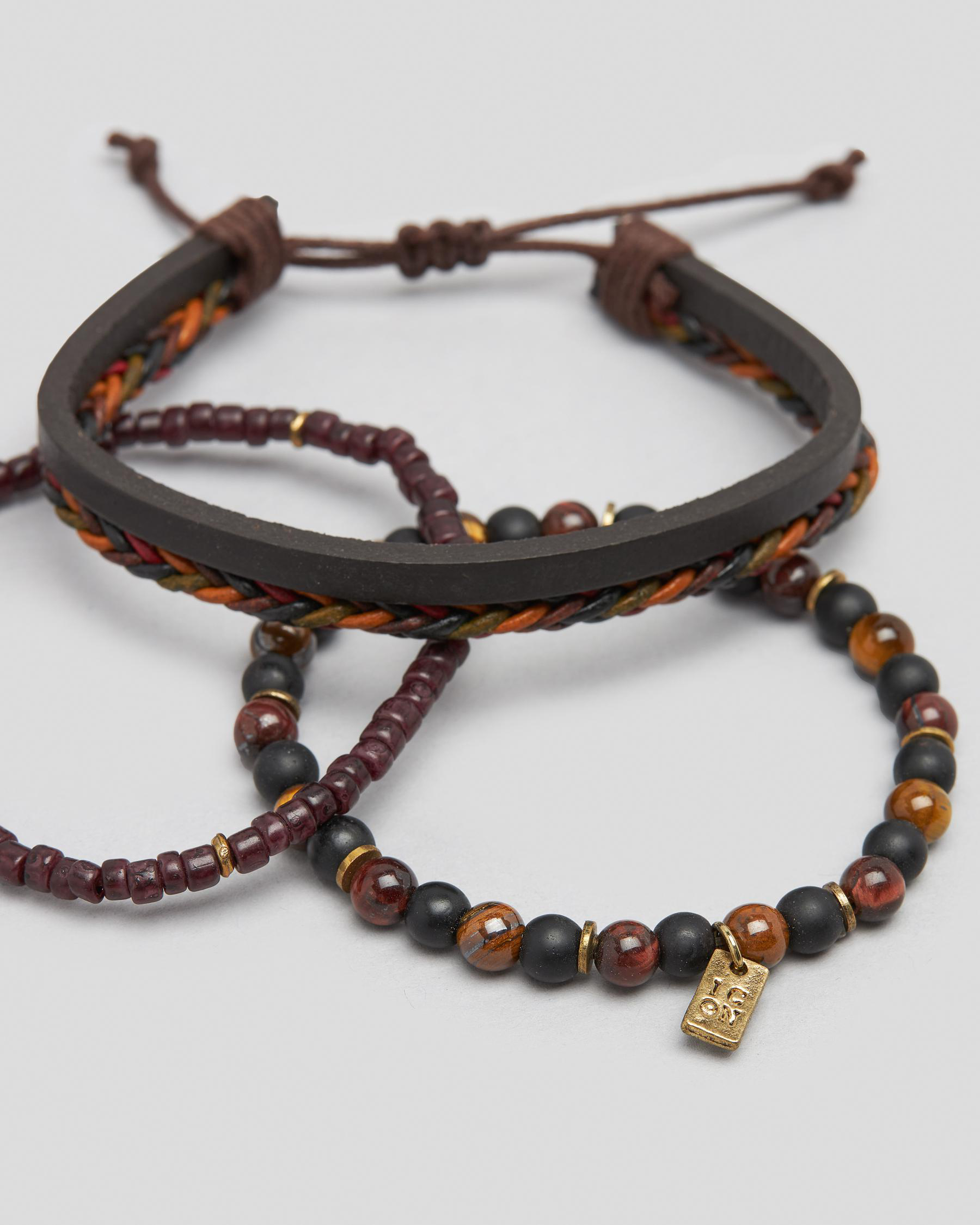 Shop Icon Brand Ember Combo Bracelet In Brown - Fast Shipping & Easy ...