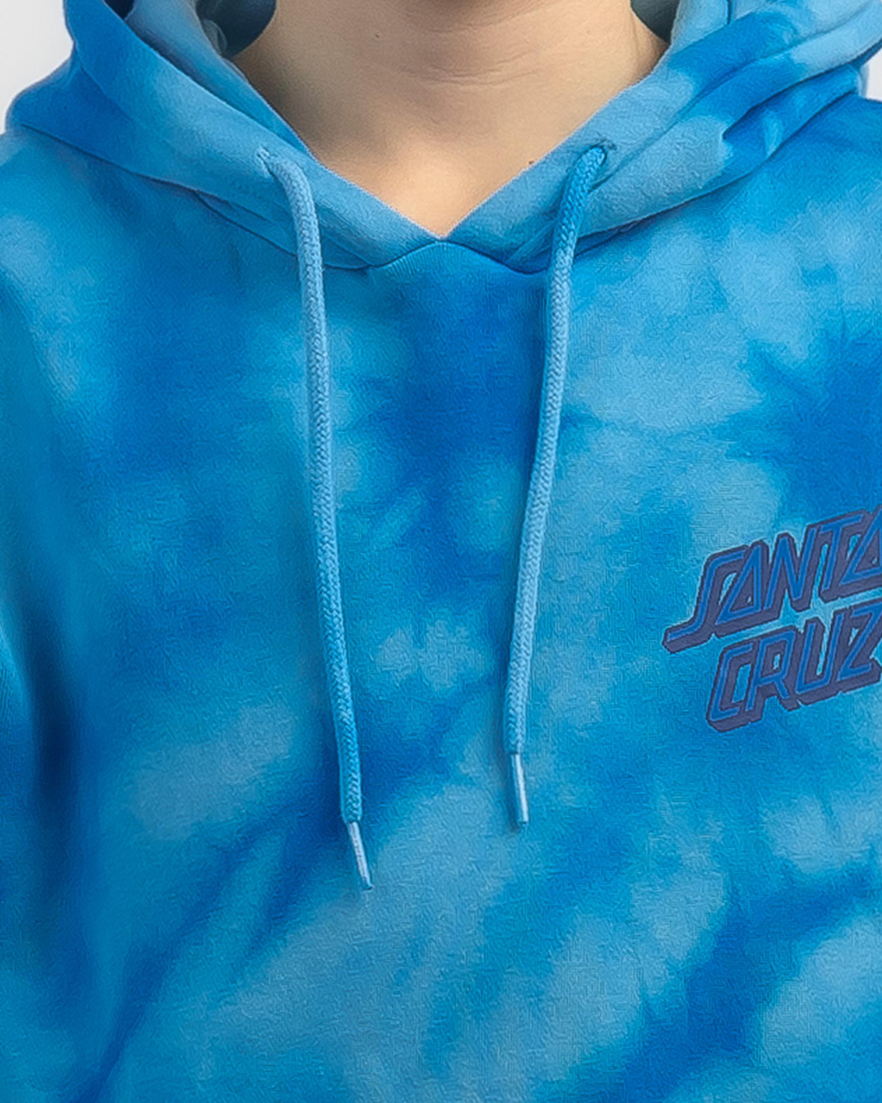 Shop Santa Cruz Boys' Inferno Stacked Strip Dot Hoodie In Turquoise ...