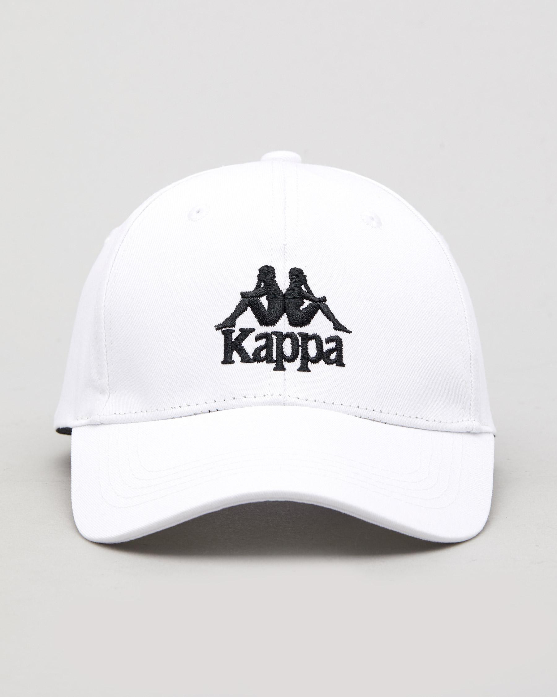 Shop Kappa Authentic Braftan Cap In White-black - Fast Shipping & Easy ...
