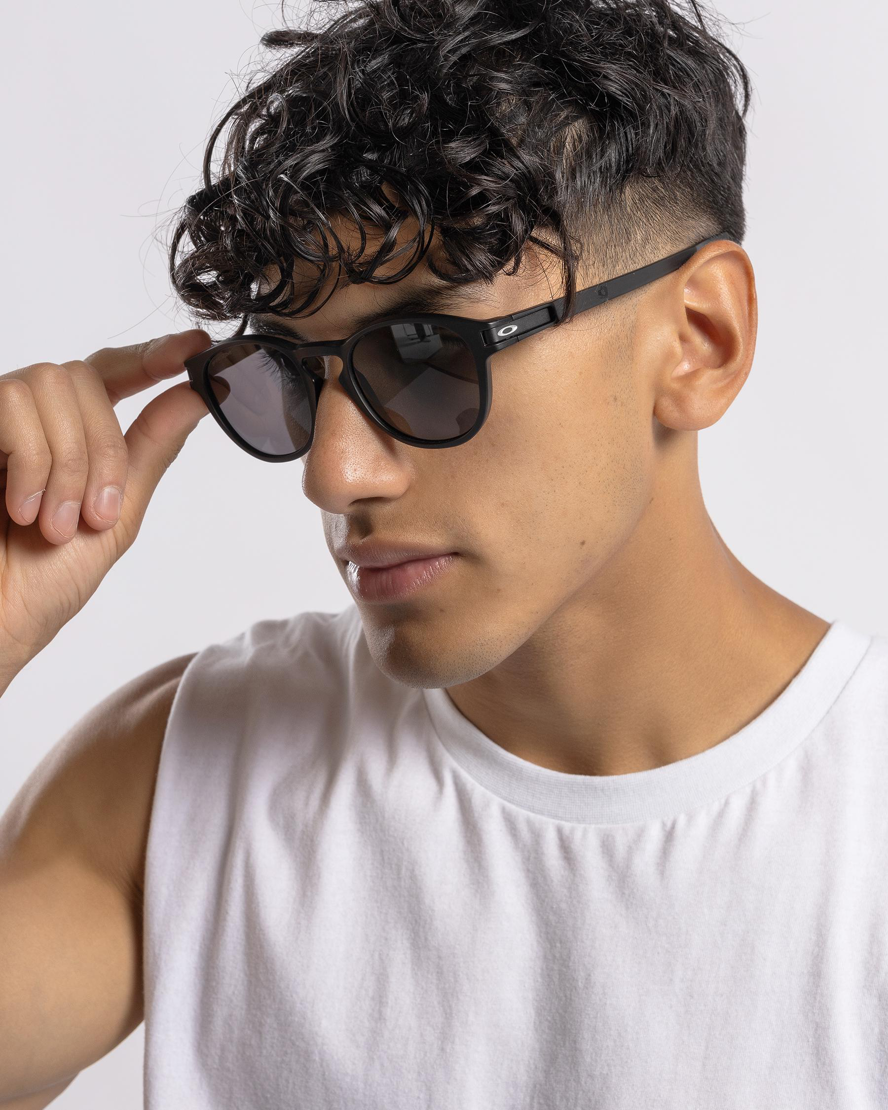 Shop Oakley Latch Panel Sunglasses In Matte Black / Prizm Black - Fast ...