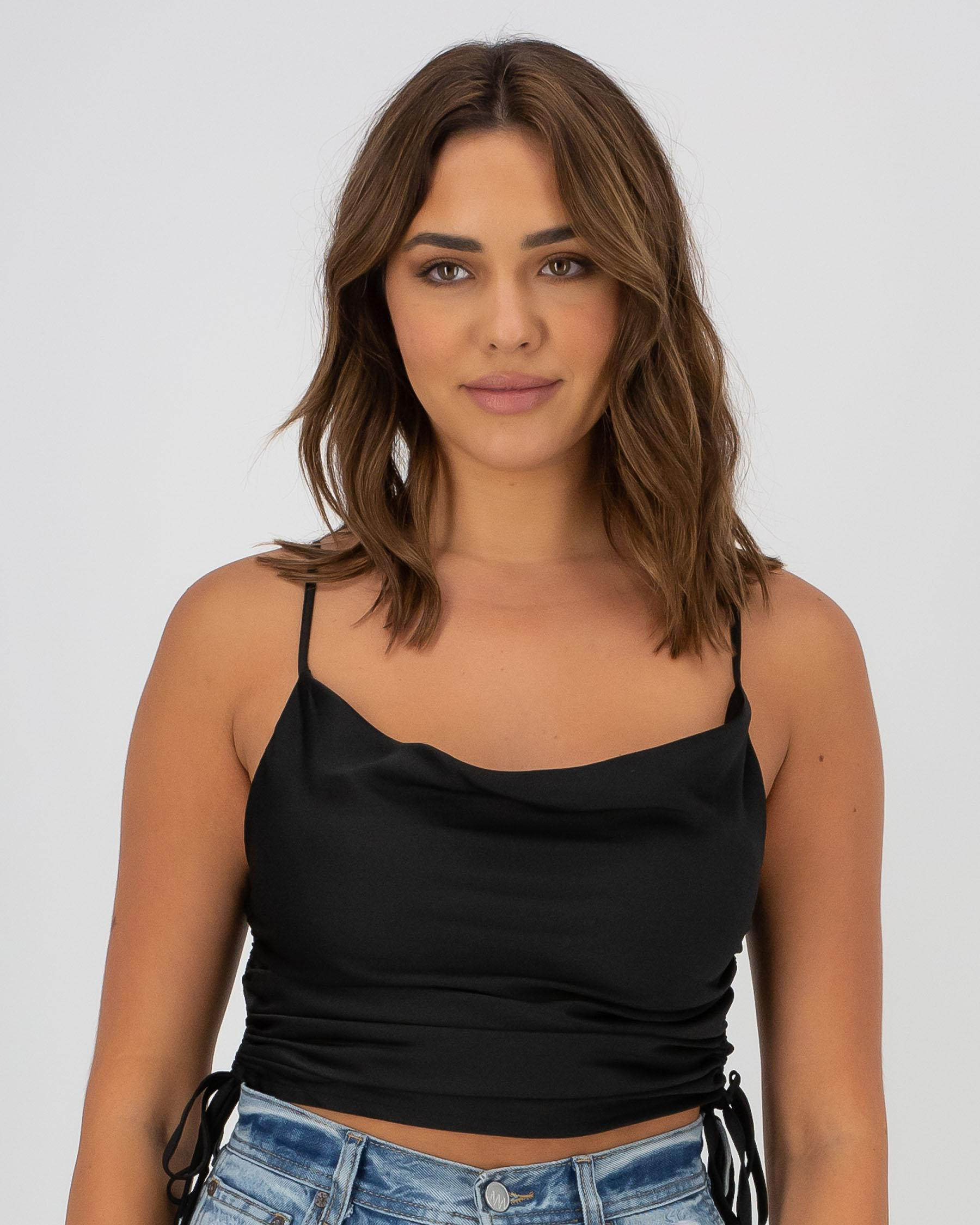 Shop Yours Truly Dylan Top In Black - Fast Shipping & Easy Returns ...