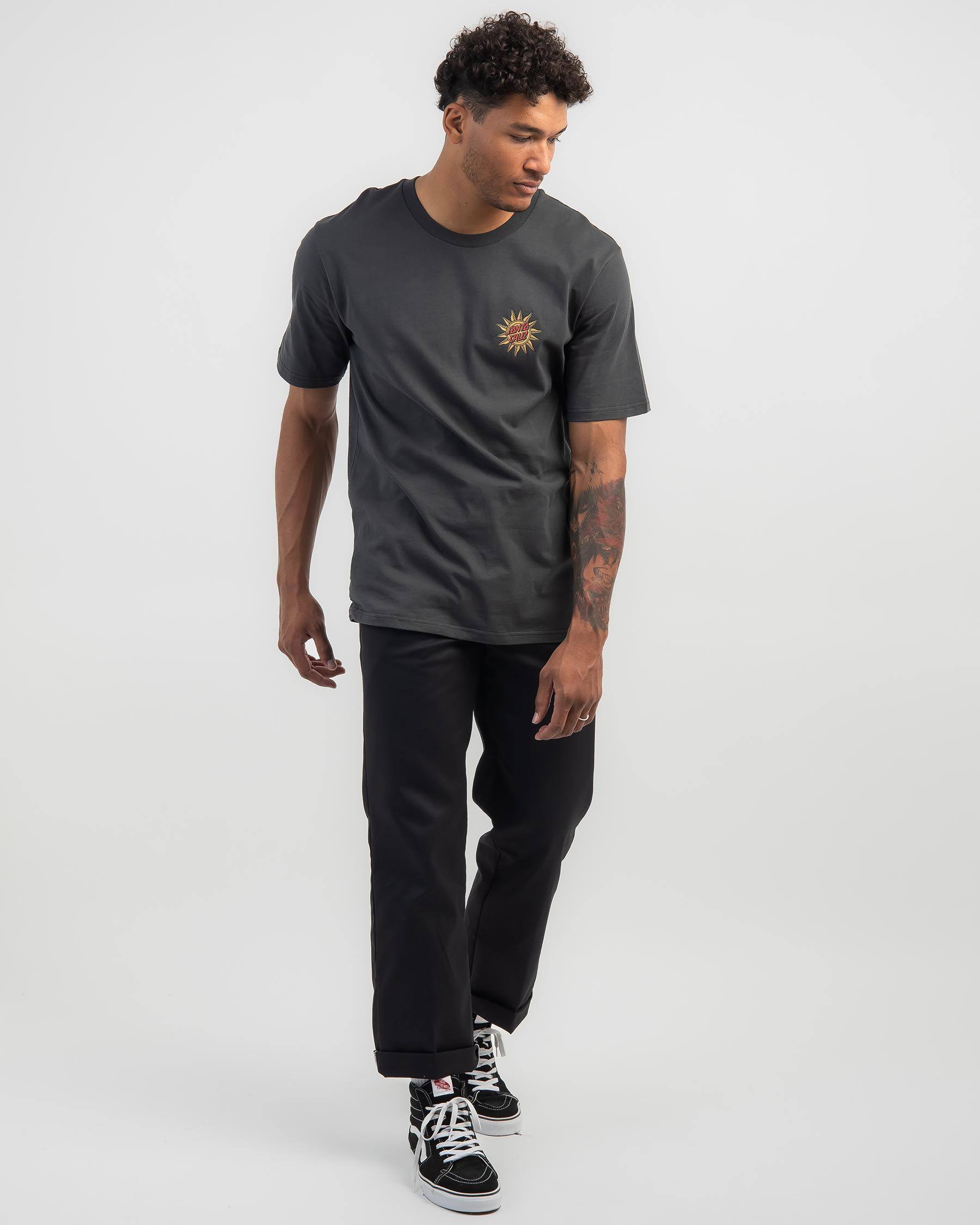 Shop Santa Cruz Delfino Tarot Angle T-Shirt In Washed Black - Fast ...