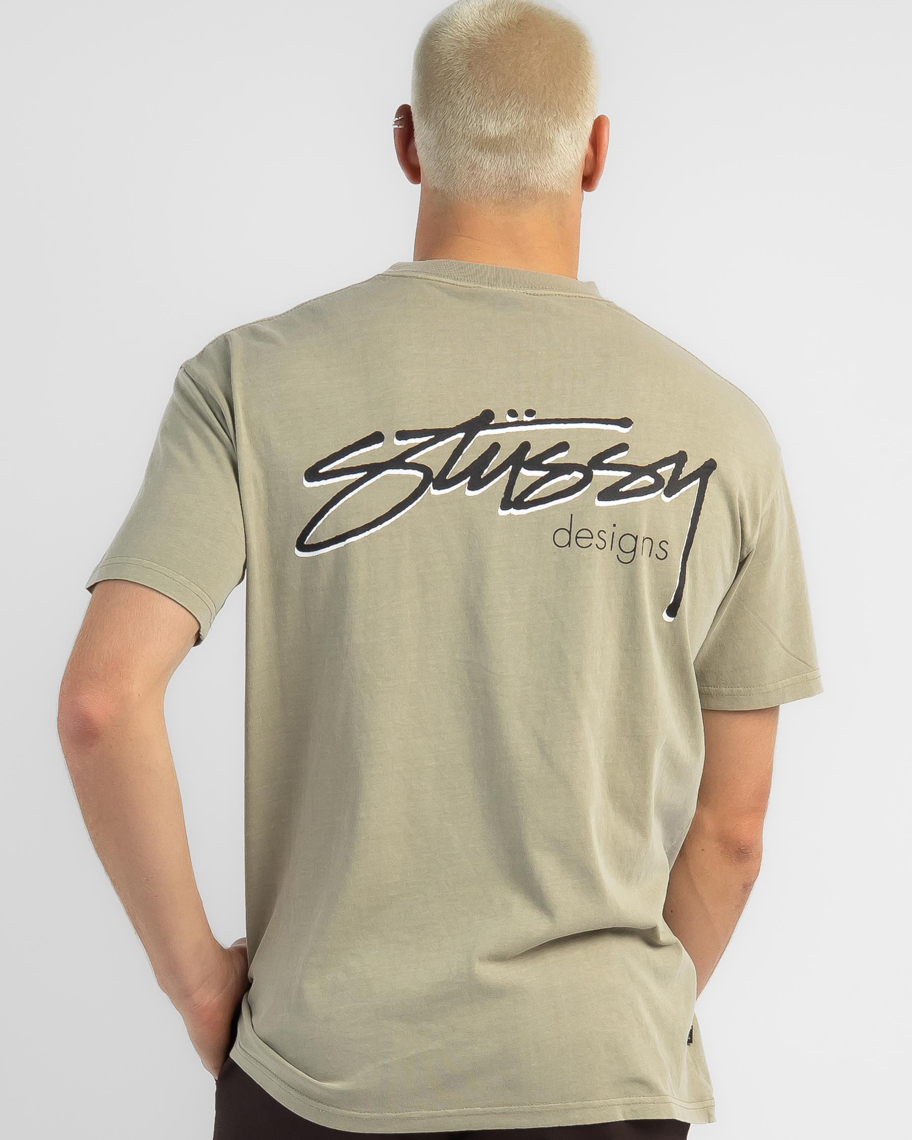 Shop Stussy Pigment Stussy Designs T-Shirt In Pigment Cement - Fast ...