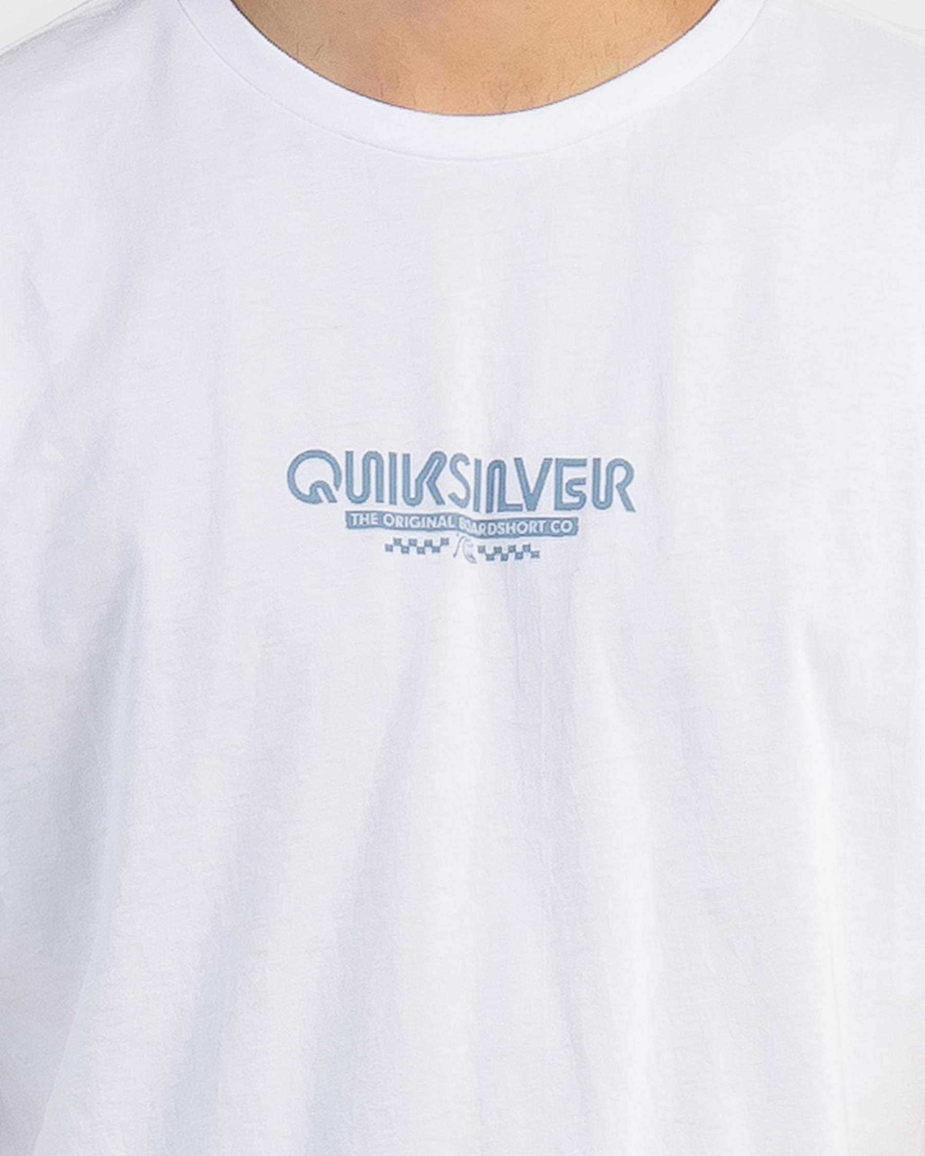 Shop Quiksilver Omni Check T-Shirt In White - Fast Shipping & Easy ...