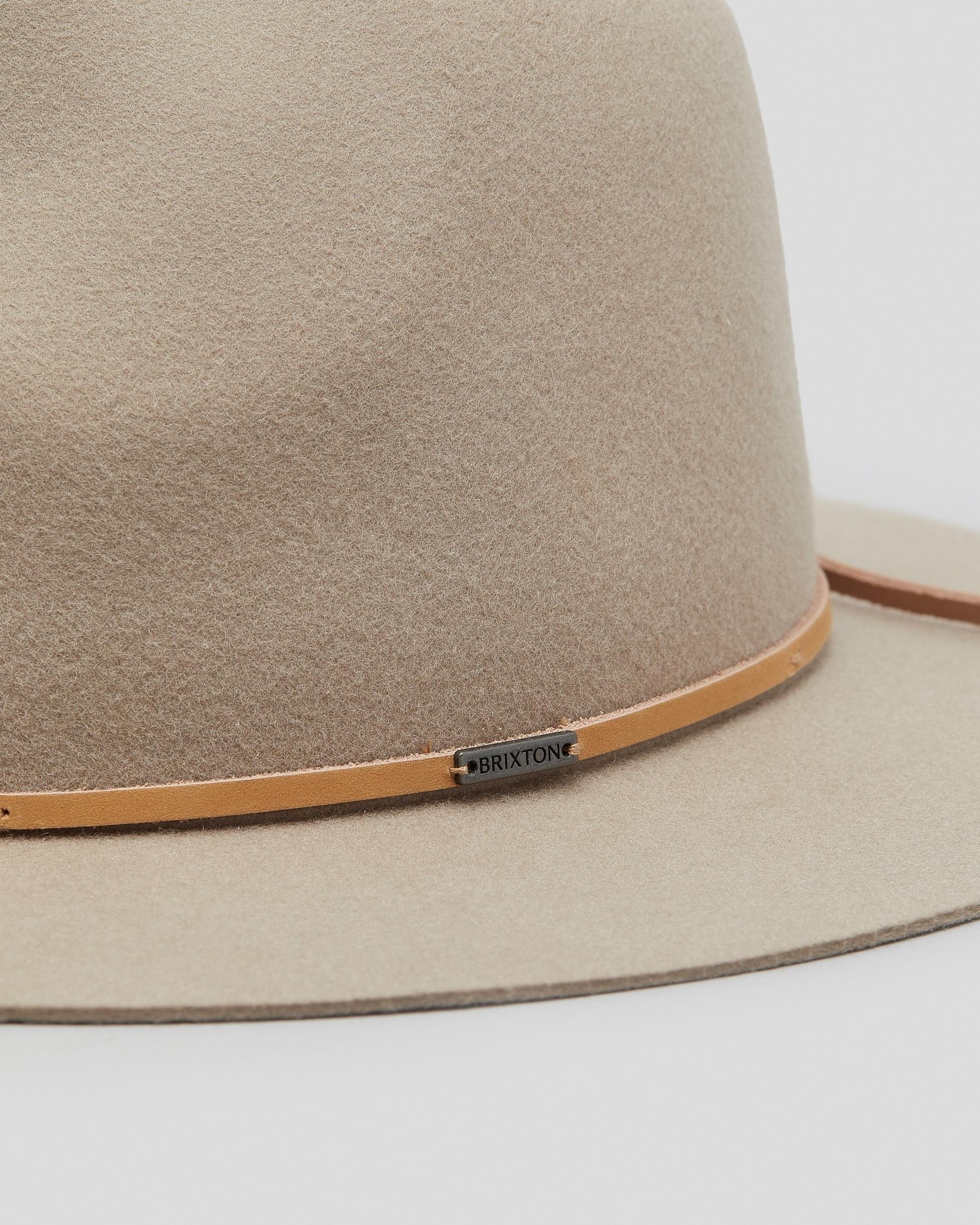 Shop Brixton Wesley Fedora In Safari - Fast Shipping & Easy Returns ...
