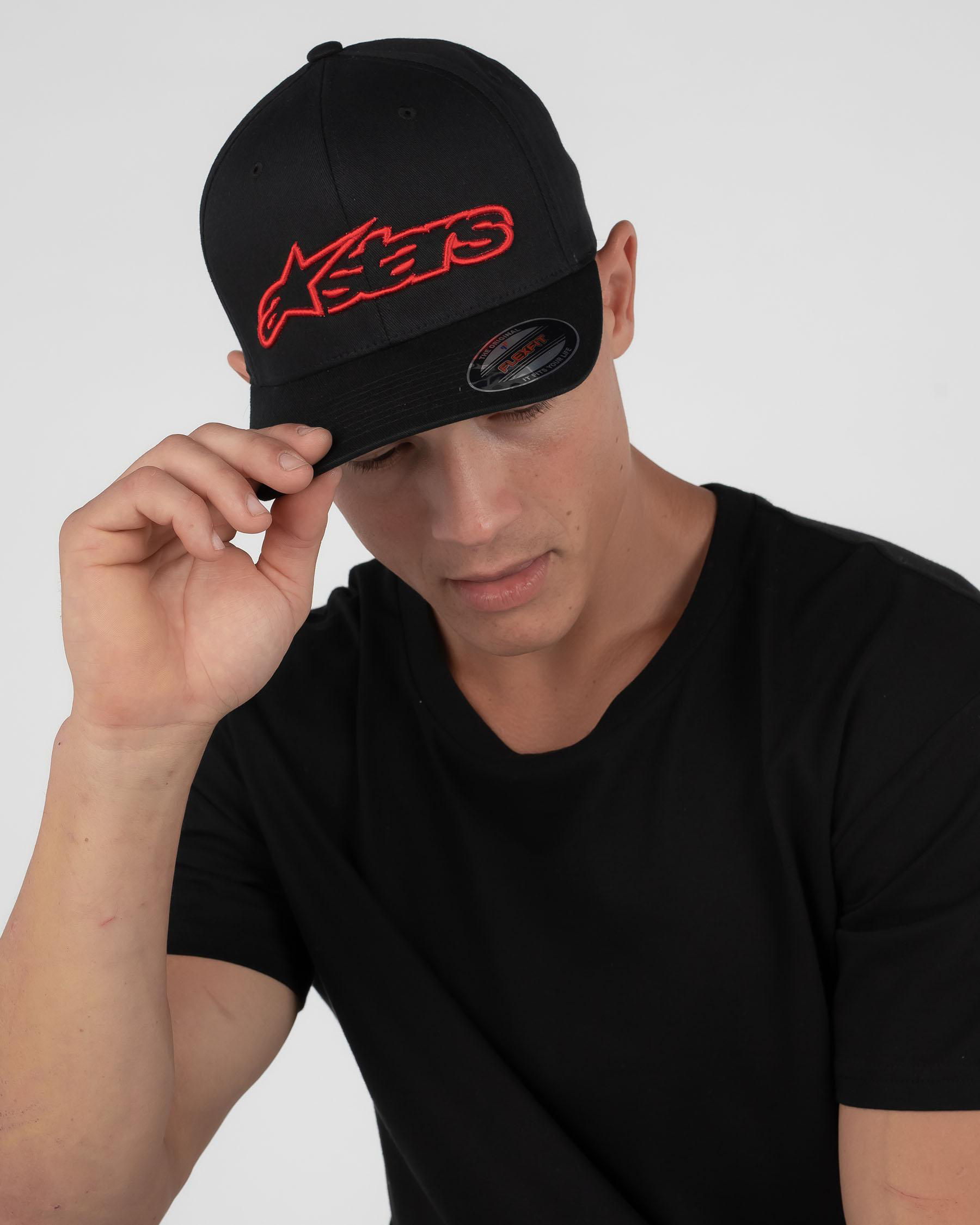 Shop Alpinestars Alpine Stars Blaze Flexfit Cap In Black/red - Fast ...