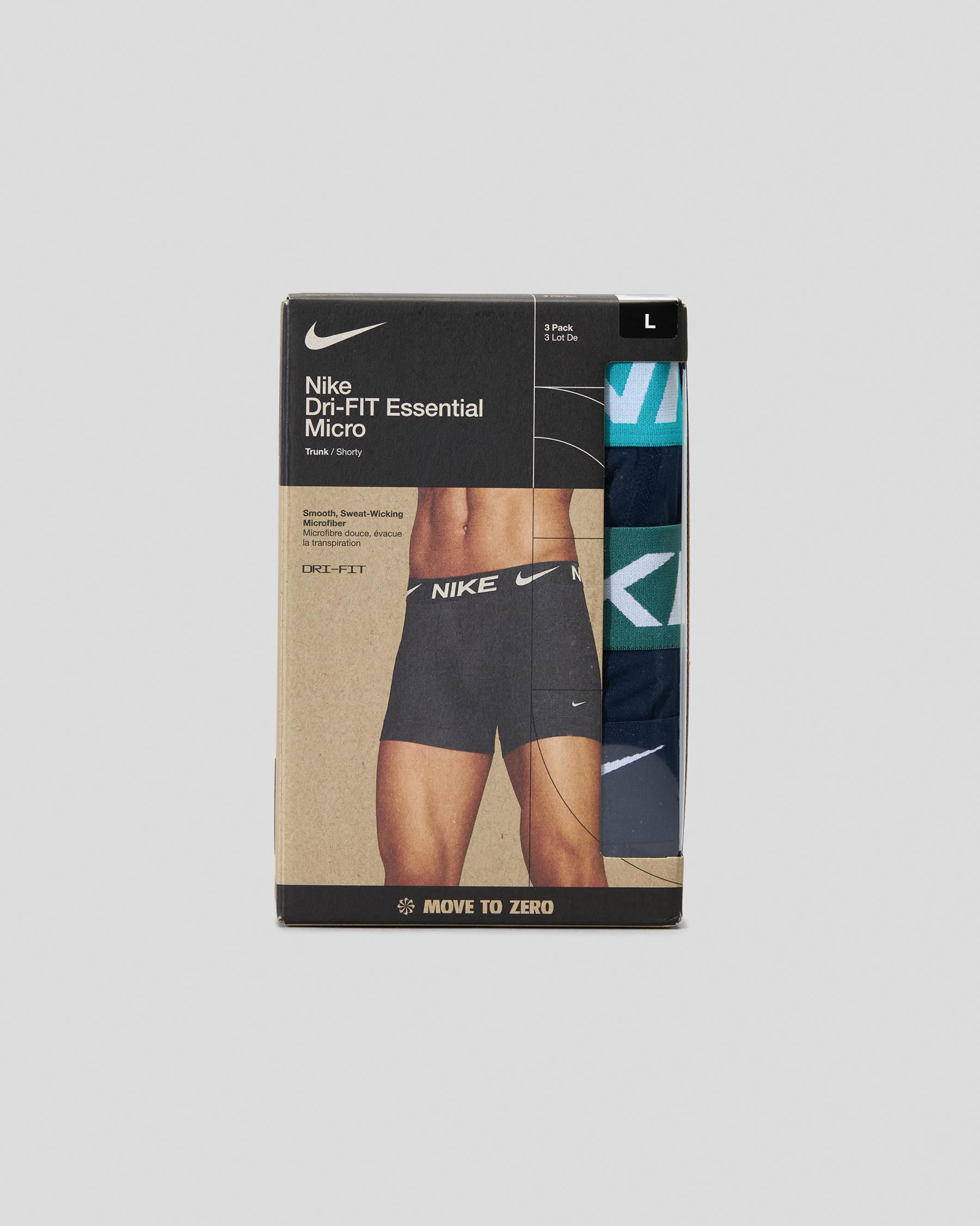 Shop Nike Essential Micro Trunks 3 Pack In Multi - Fast Shipping & Easy ...