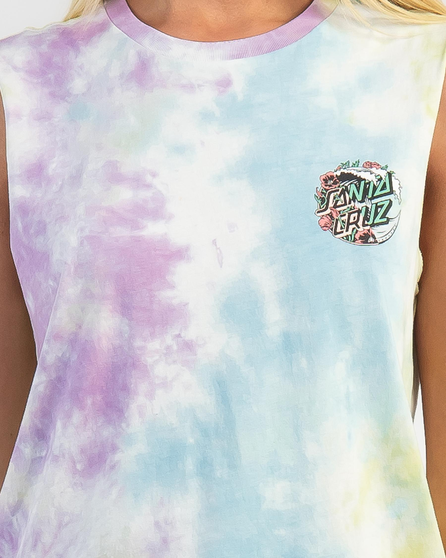 Shop Santa Cruz Wave Poppy Tank Top In Tie Dye - Fast Shipping & Easy ...