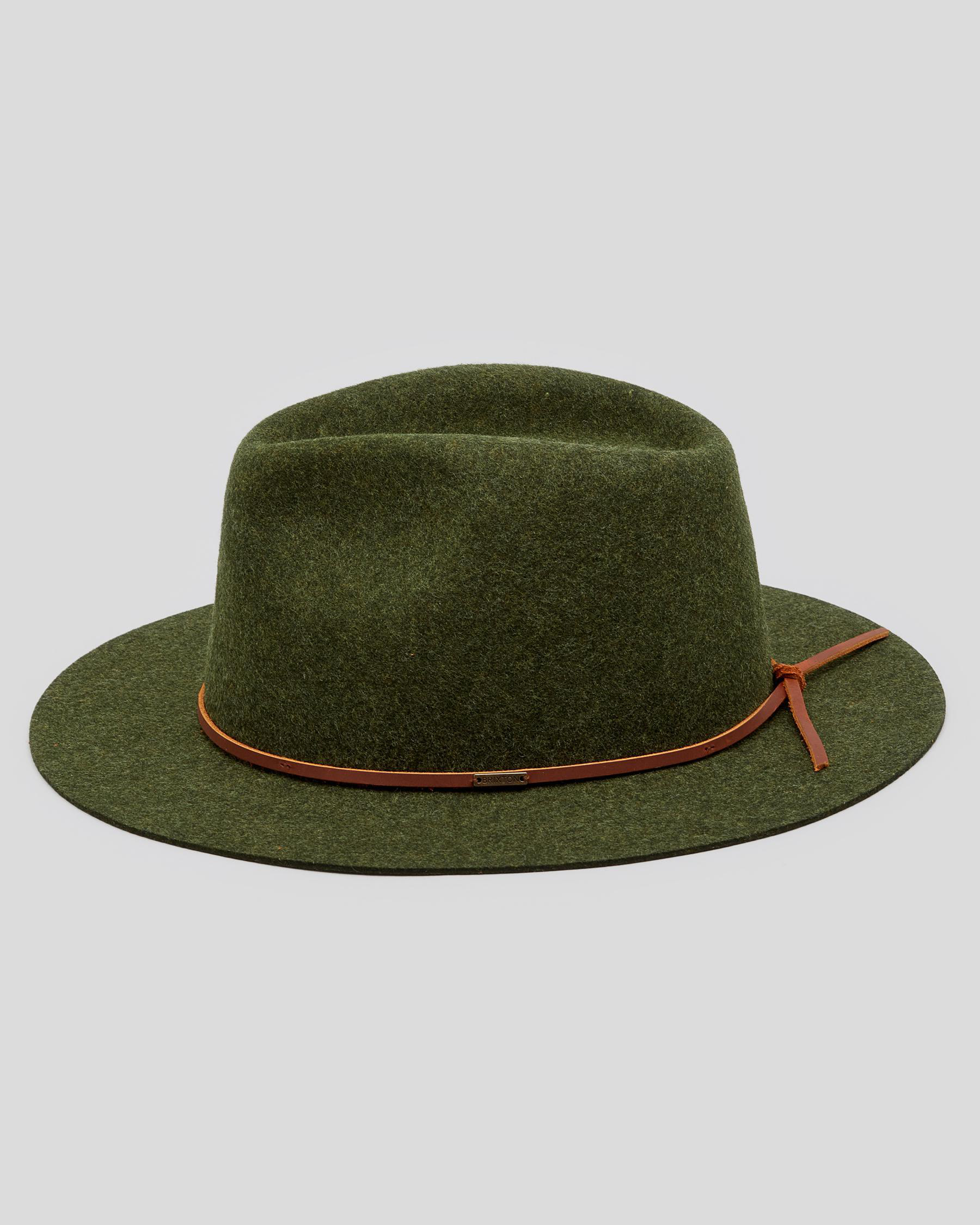 Shop Brixton Wesley Felt Hat In Moss/ Brown Mix - Fast Shipping & Easy Returns - City Beach ...
