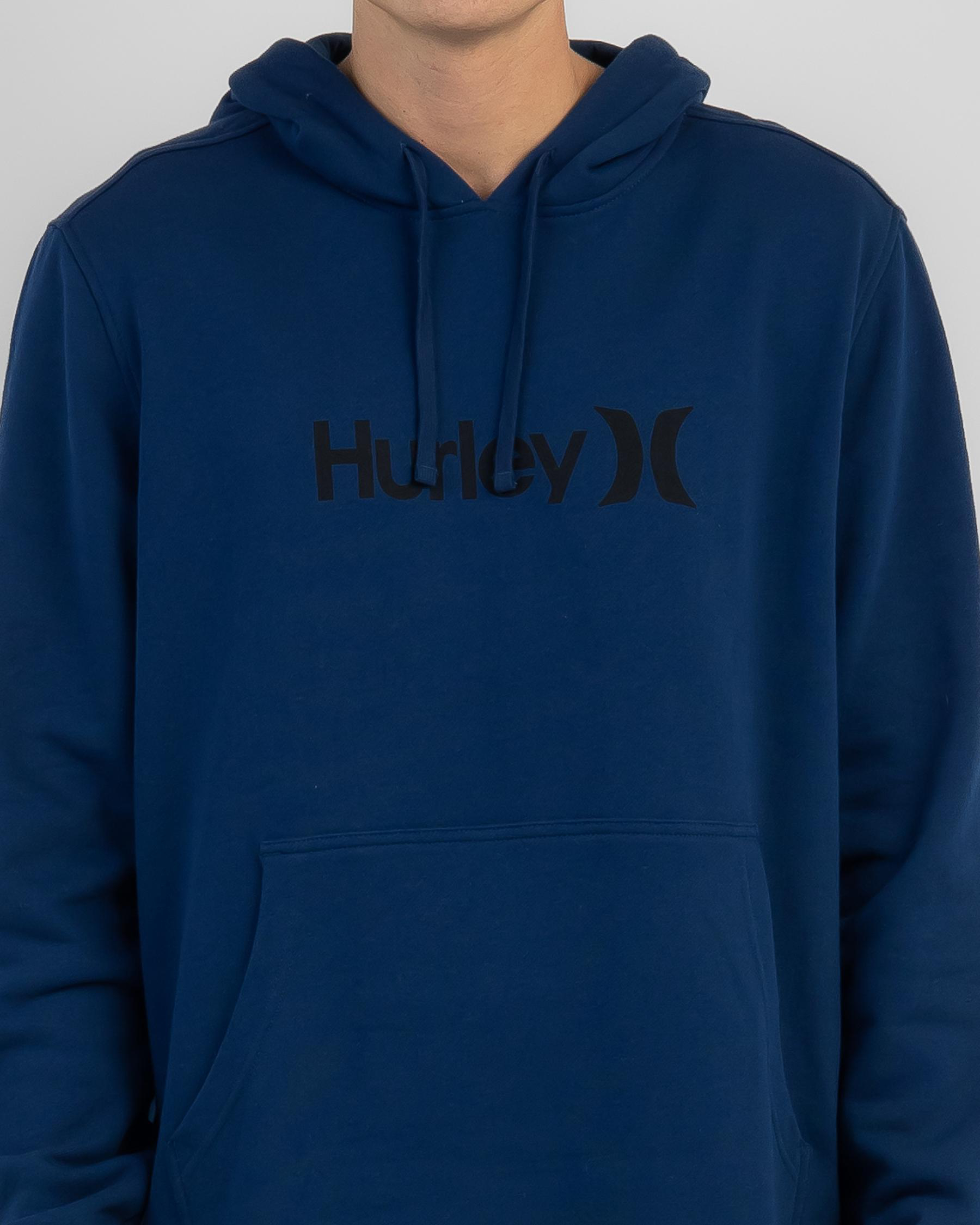 Shop Hurley One And Only Seasonal Hoodie In Poseidon Blue - Fast ...