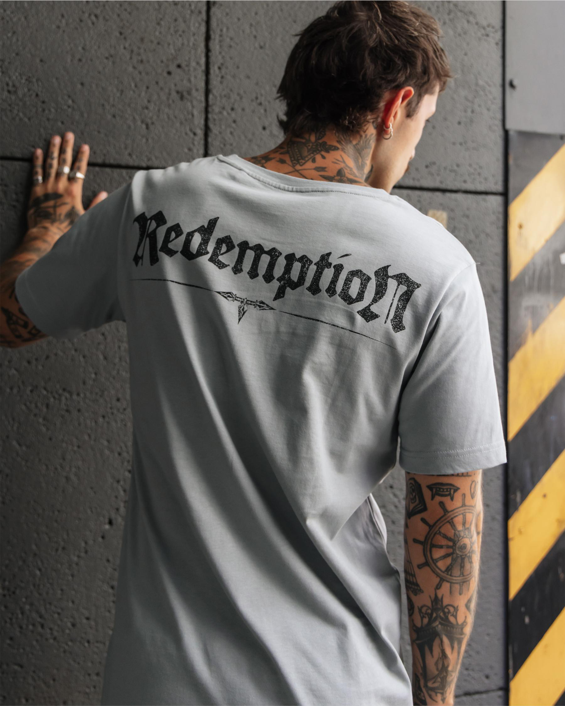 Redemption Reclaim T-Shirt In Lt Grey Overdye - FREE* Shipping & Easy ...