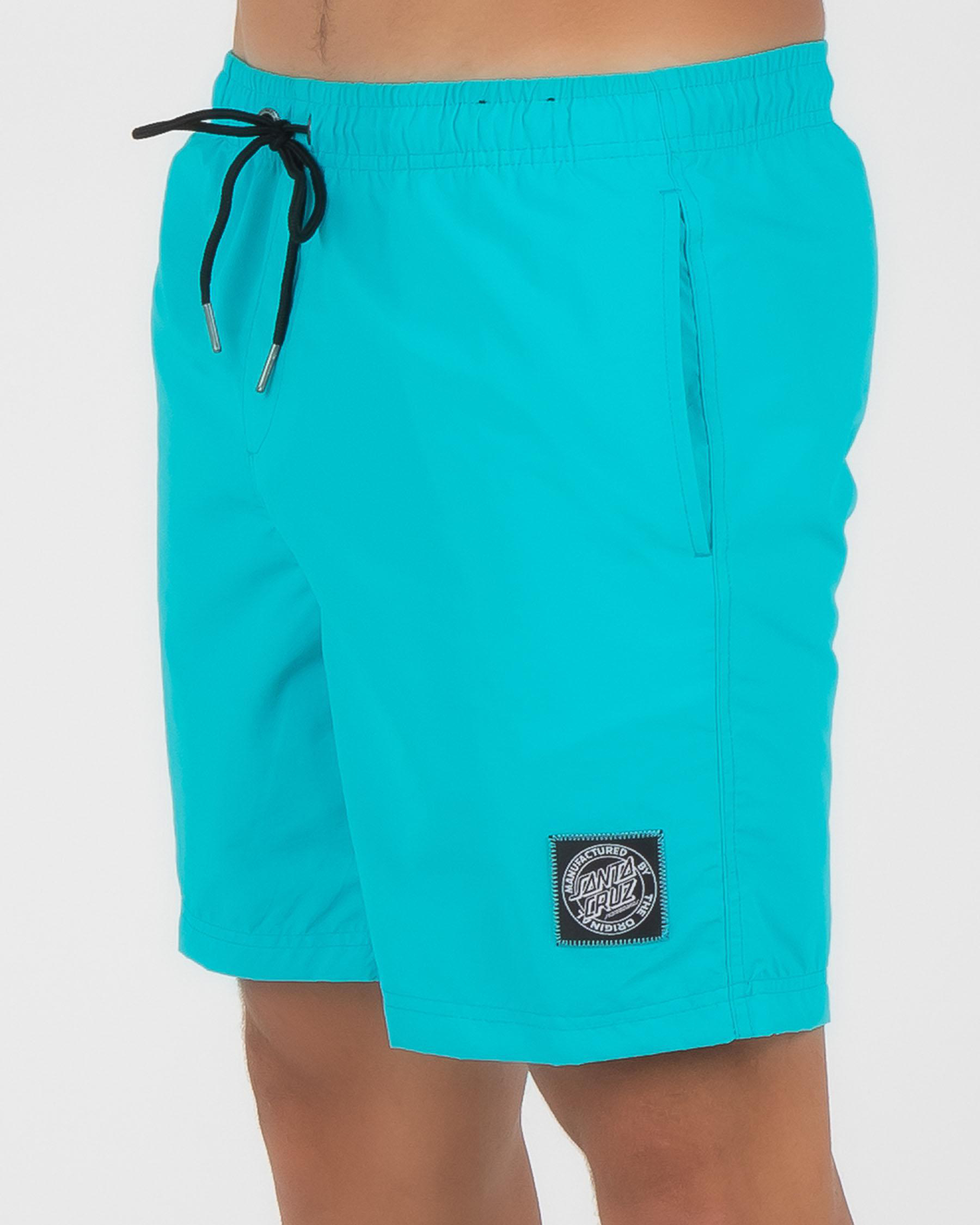 Shop Santa Cruz Cruizier Reactive Shorts In Bright Teal - Fast Shipping ...
