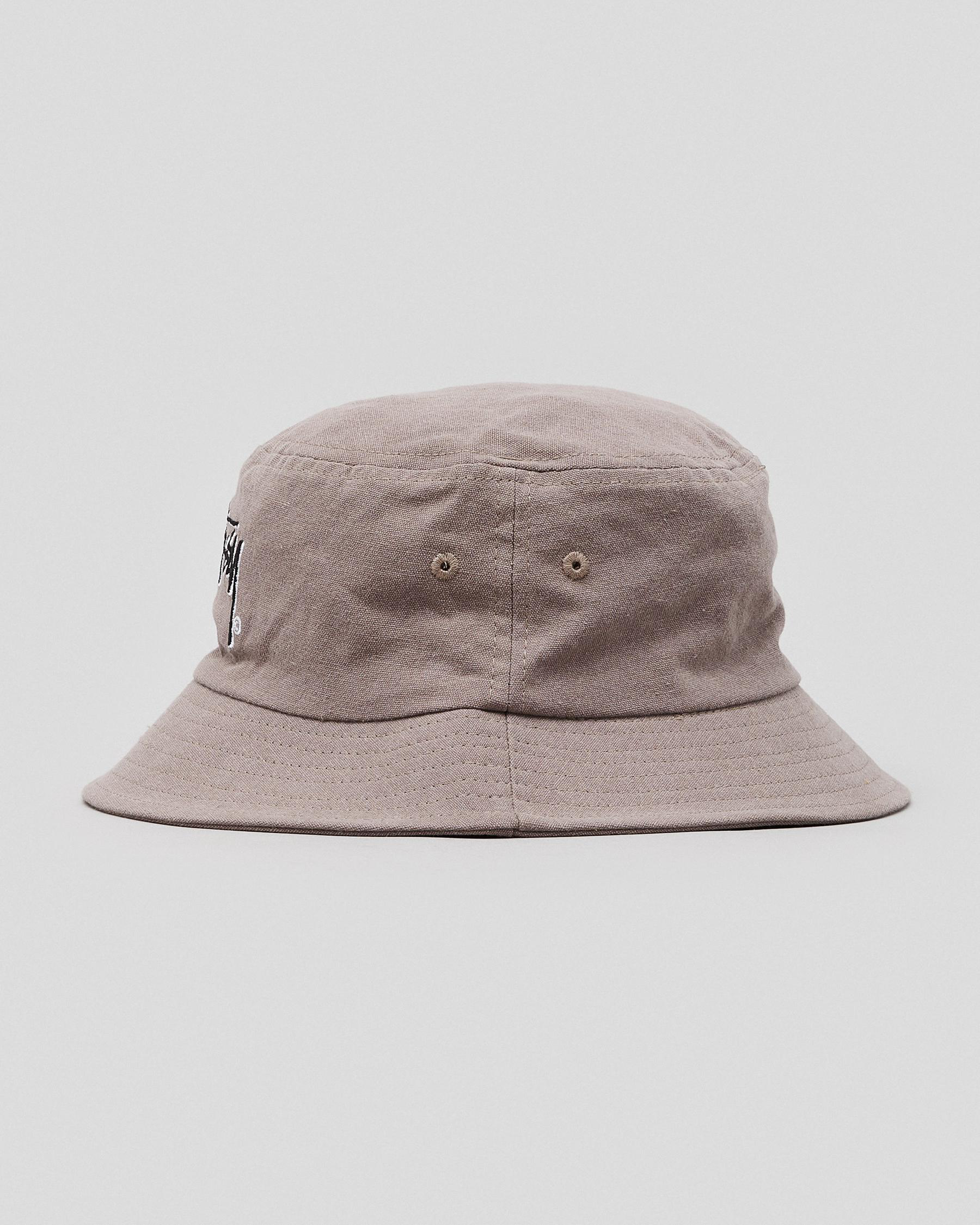 Shop Stussy Stock Shadow Bucket Hat In Iron - Fast Shipping & Easy ...