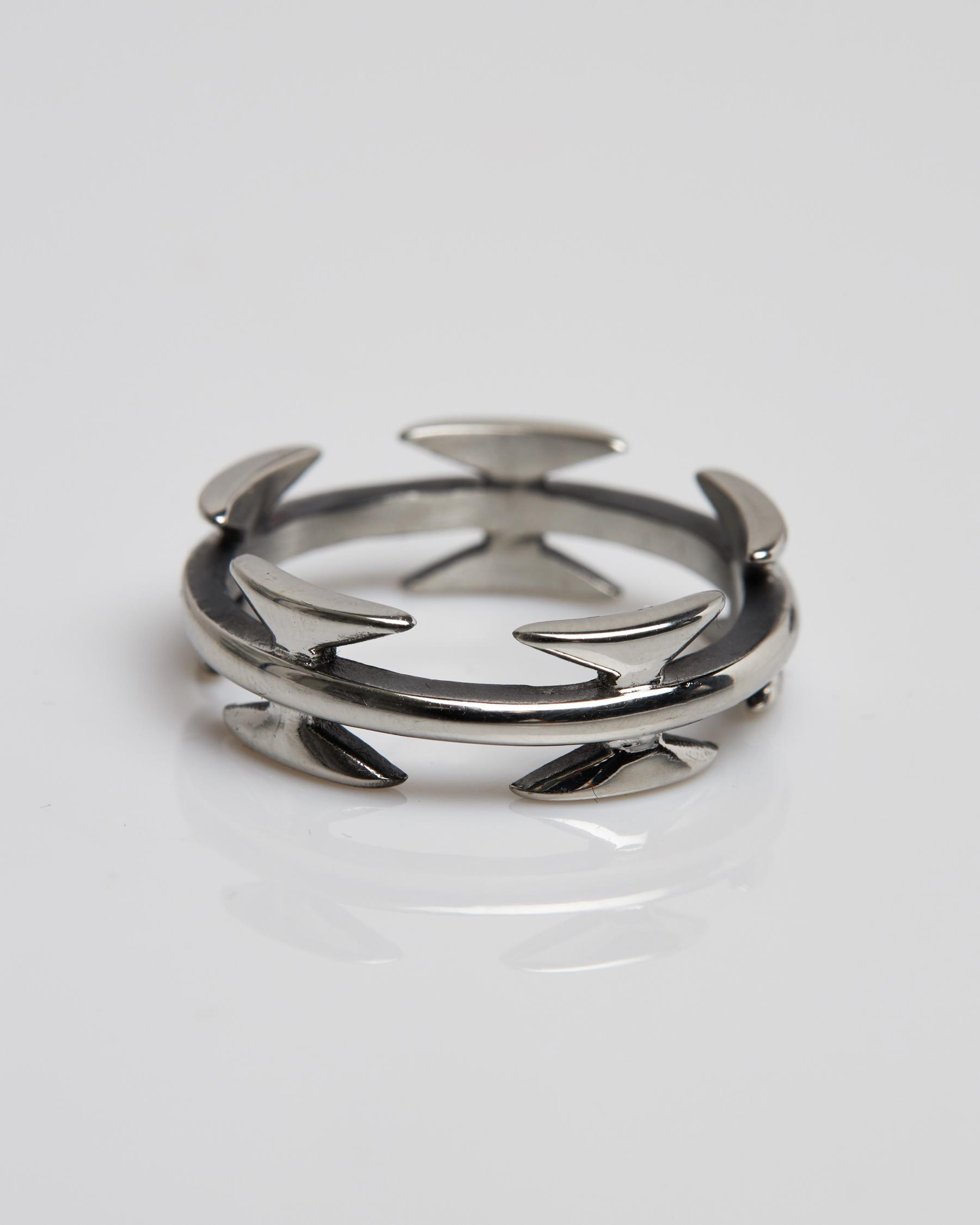 Shop Statement Collective Razor Wire Ring In Silver - Fast Shipping ...