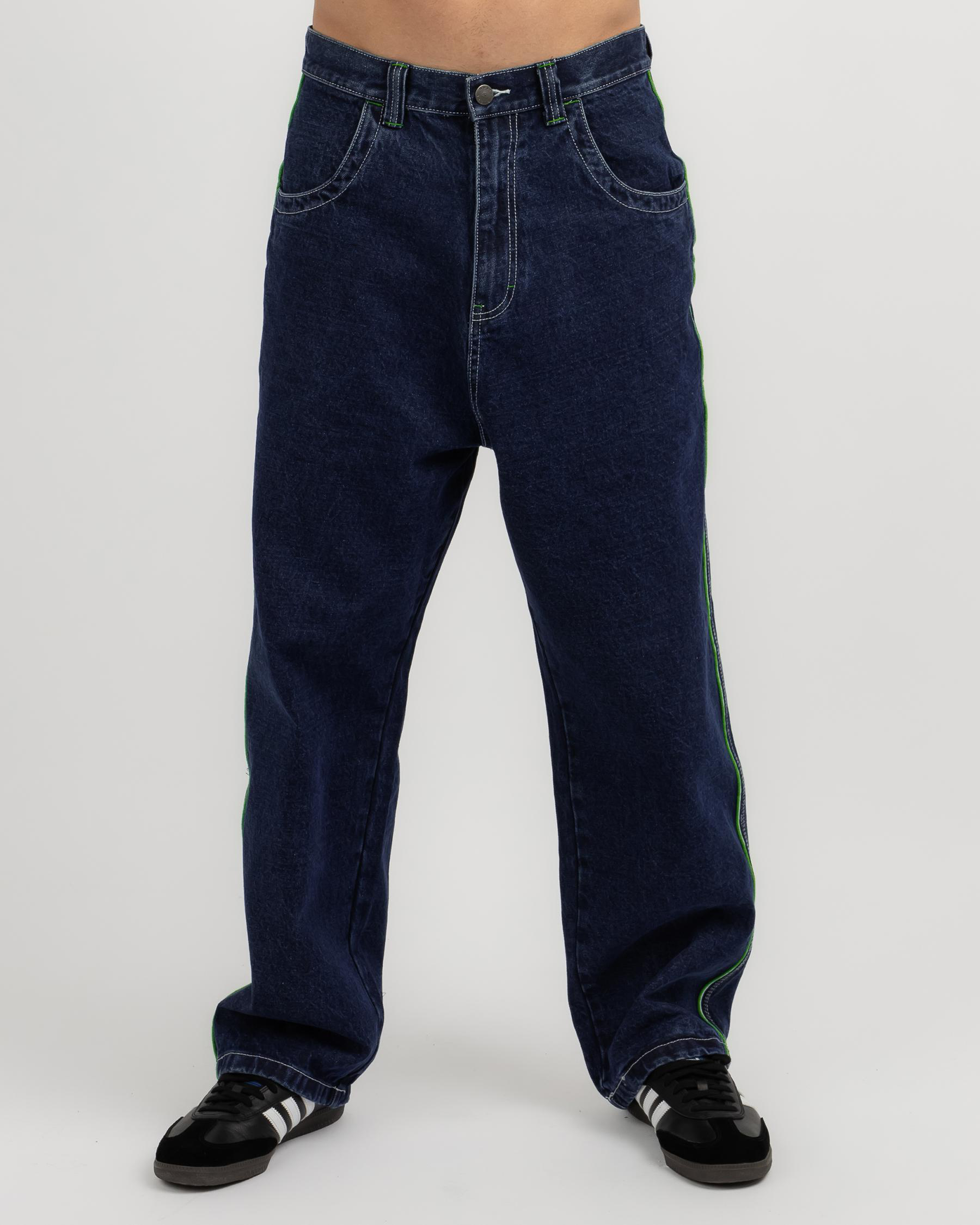 Shop Rusty Flip Daddy 2.0 Jeans In Deep Sea Blue - Fast Shipping & Easy ...