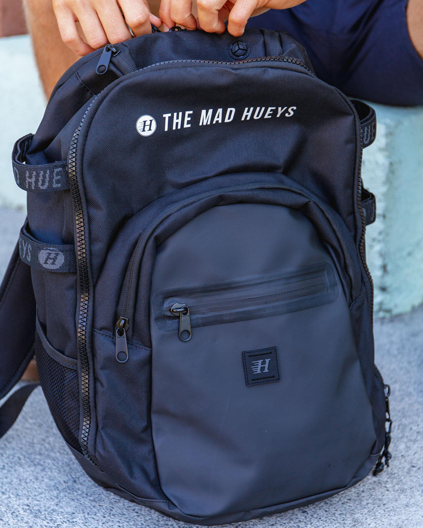 Shop The Mad Hueys The All Nighter 3 Backpack In Black - Fast Shipping ...