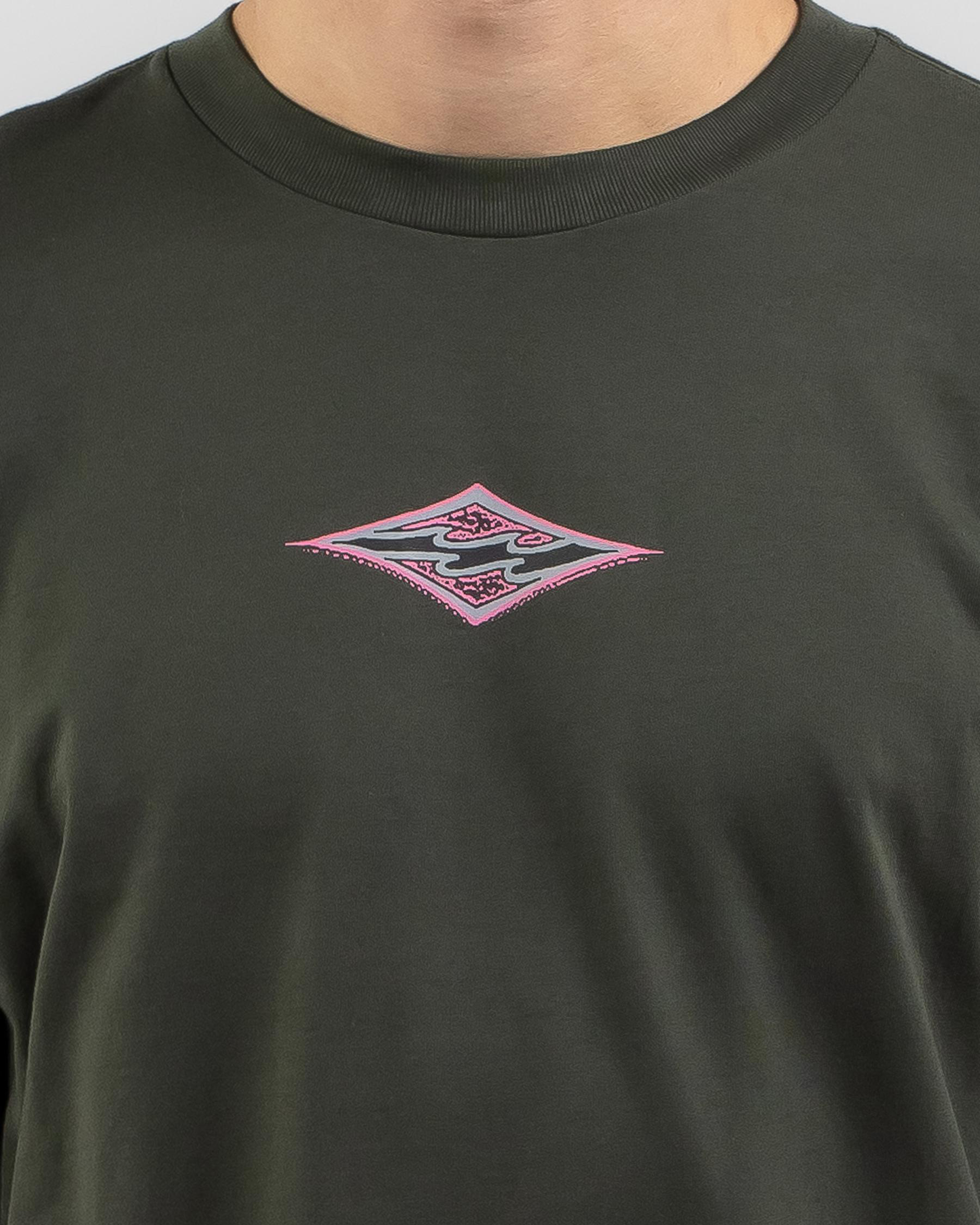 Shop Billabong Core Diamond T-Shirt In Charcoal - Fast Shipping & Easy ...