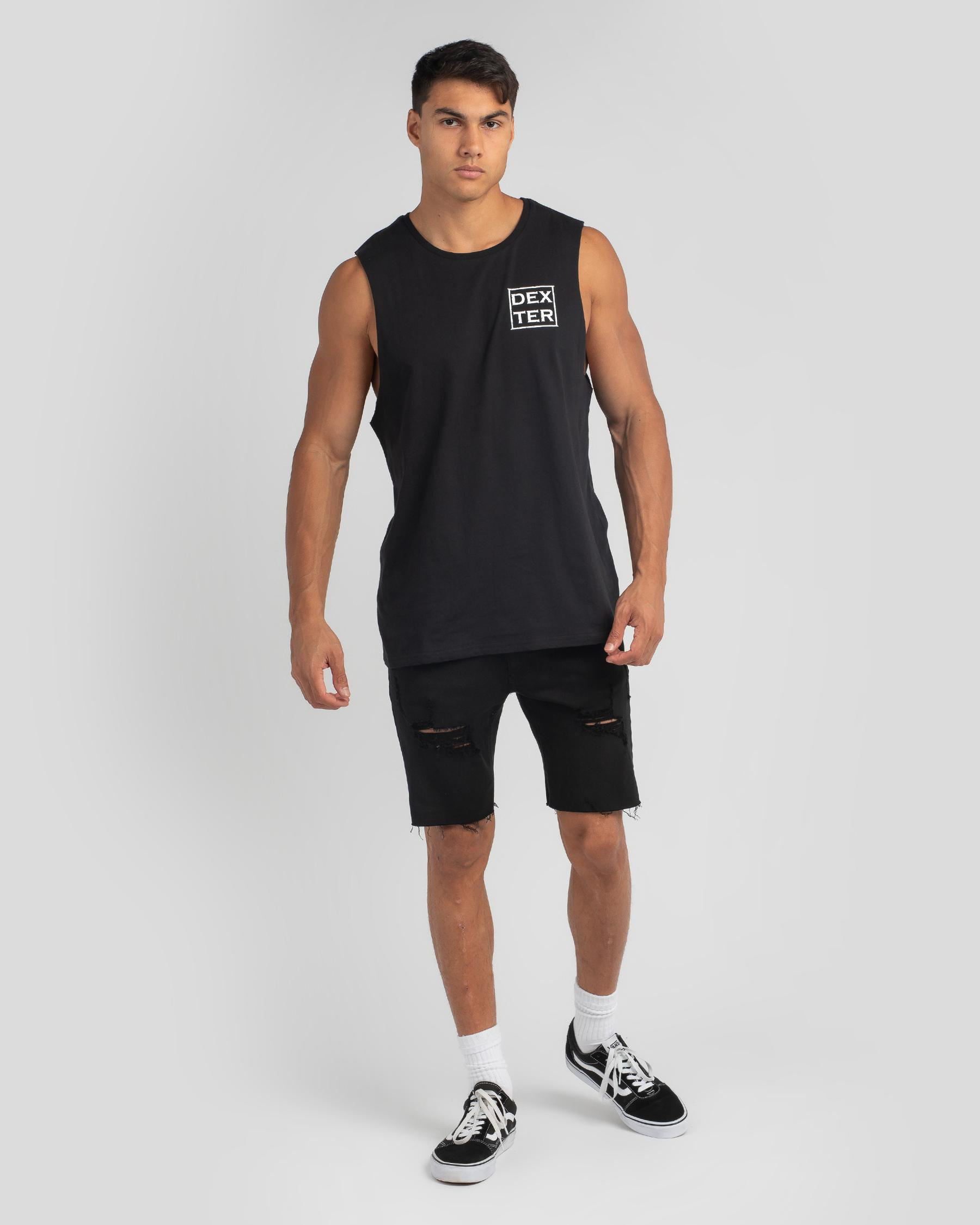 Shop Dexter Pierce Muscle Tank In Black - Fast Shipping & Easy Returns ...