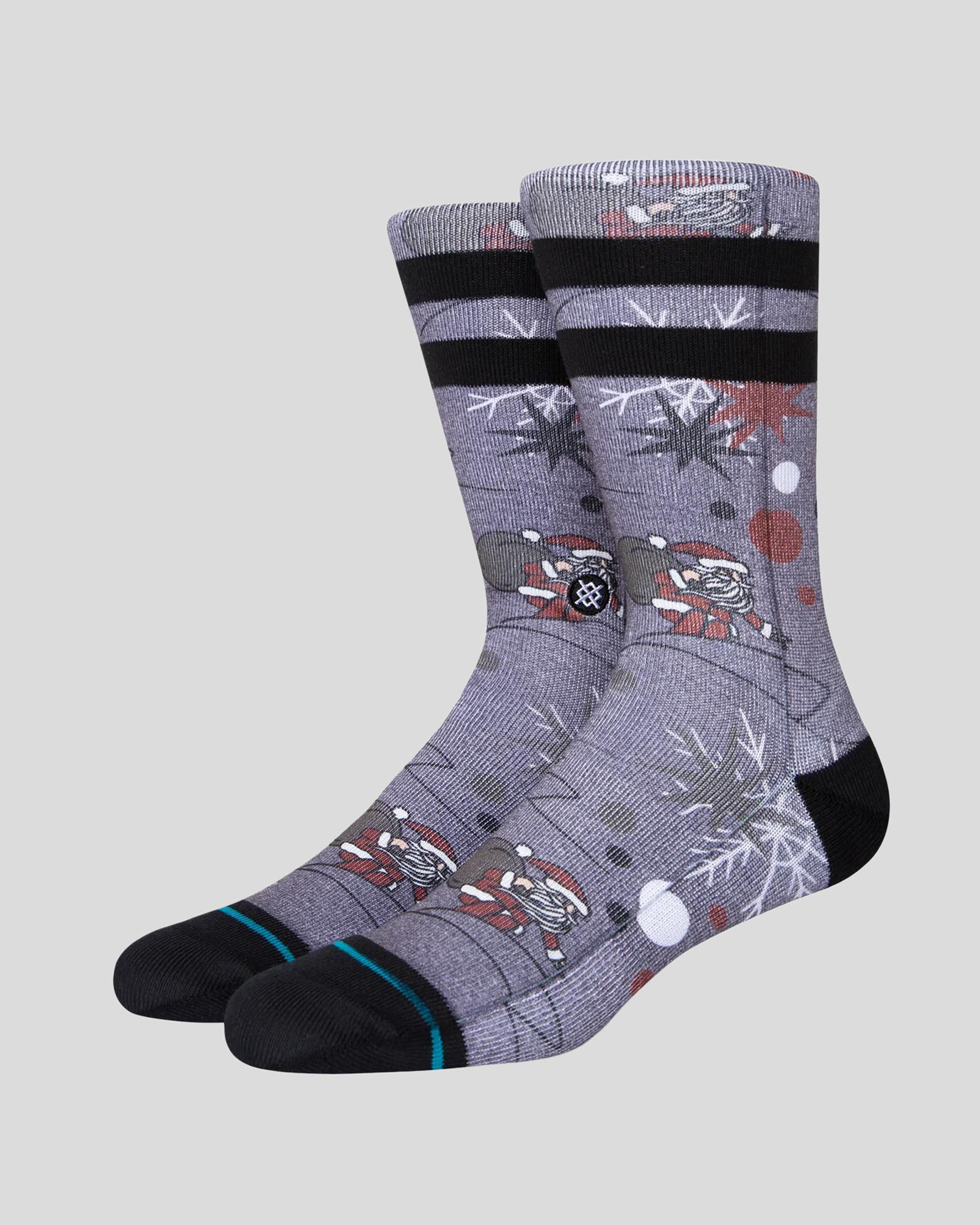 Shop Stance Shredding Santa Socks In Black - Fast Shipping & Easy ...