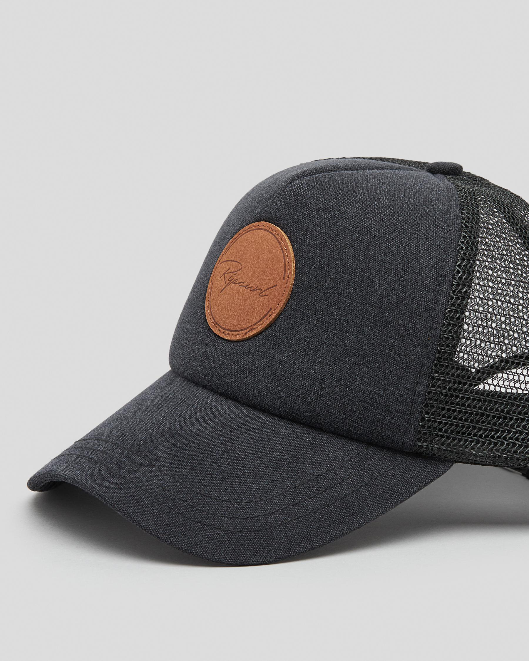 Shop Rip Curl Premium Surf Trucker Cap In Black - Fast Shipping & Easy ...