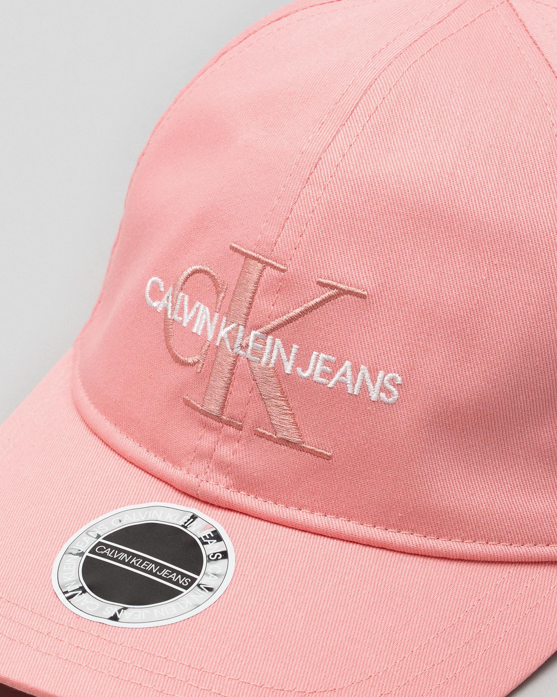 Shop Calvin Klein Monogram Cap In Soft Berry - Fast Shipping & Easy ...