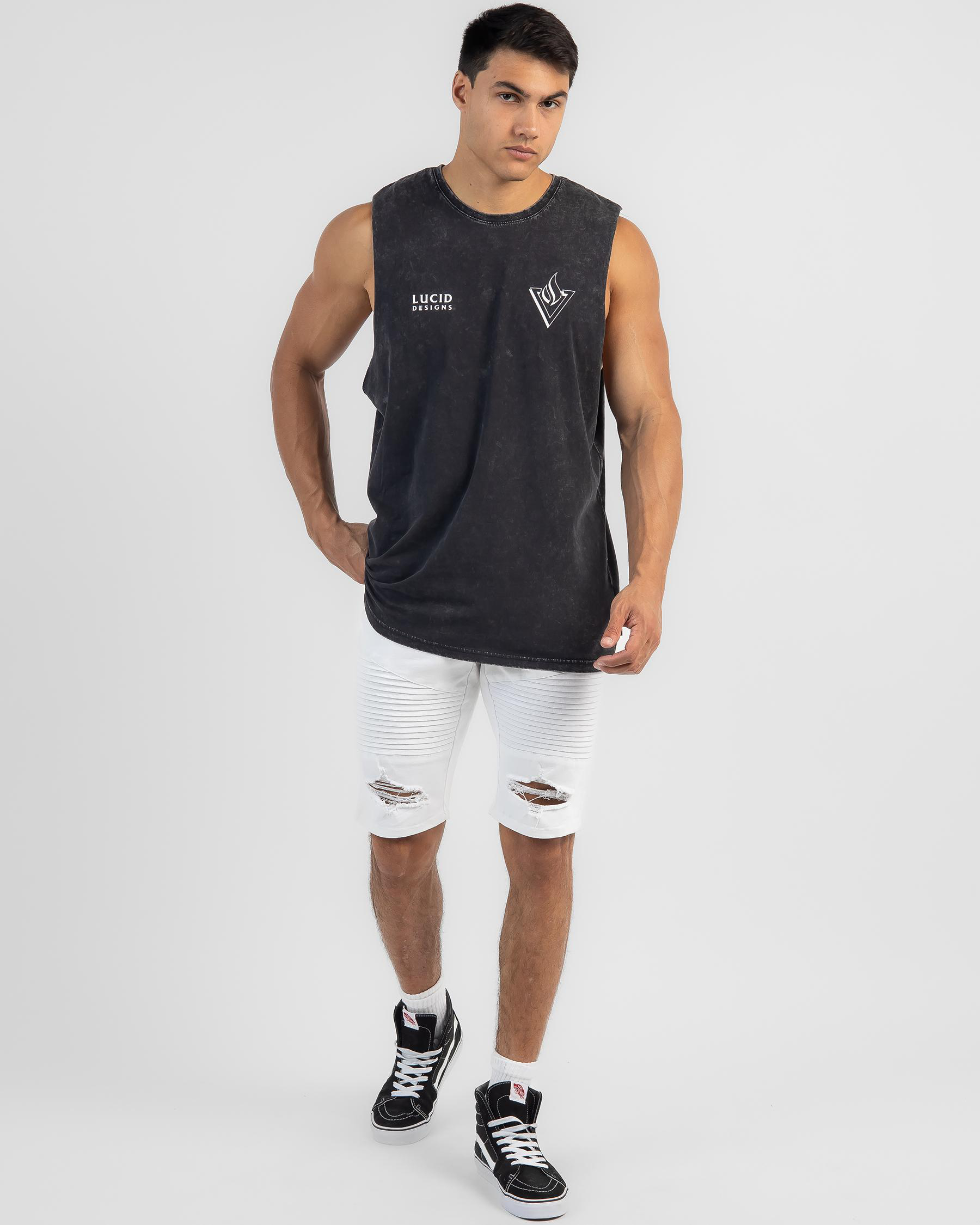 Shop Lucid Pinnacle Muscle Tank In Black Acid - Fast Shipping & Easy ...