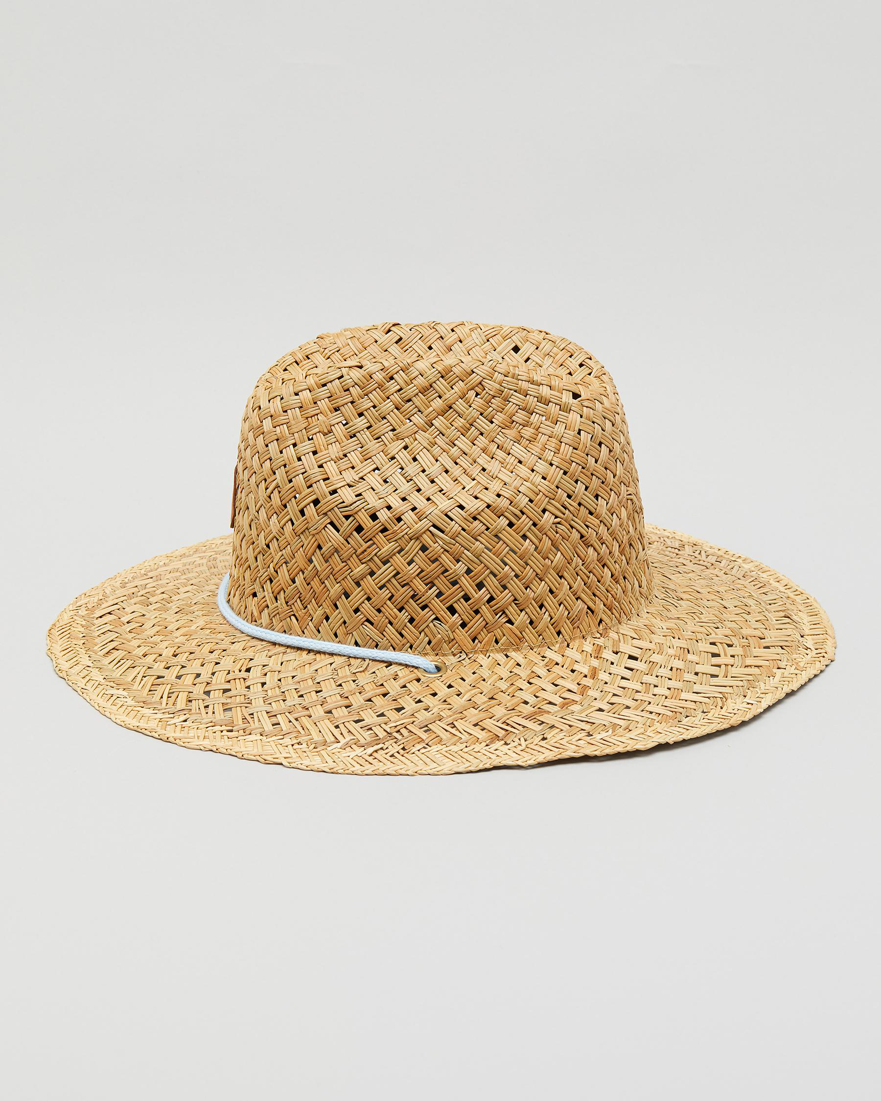 Shop Roxy Sunshine On My Mind Panama Hat In Cool Blue - Fast Shipping ...