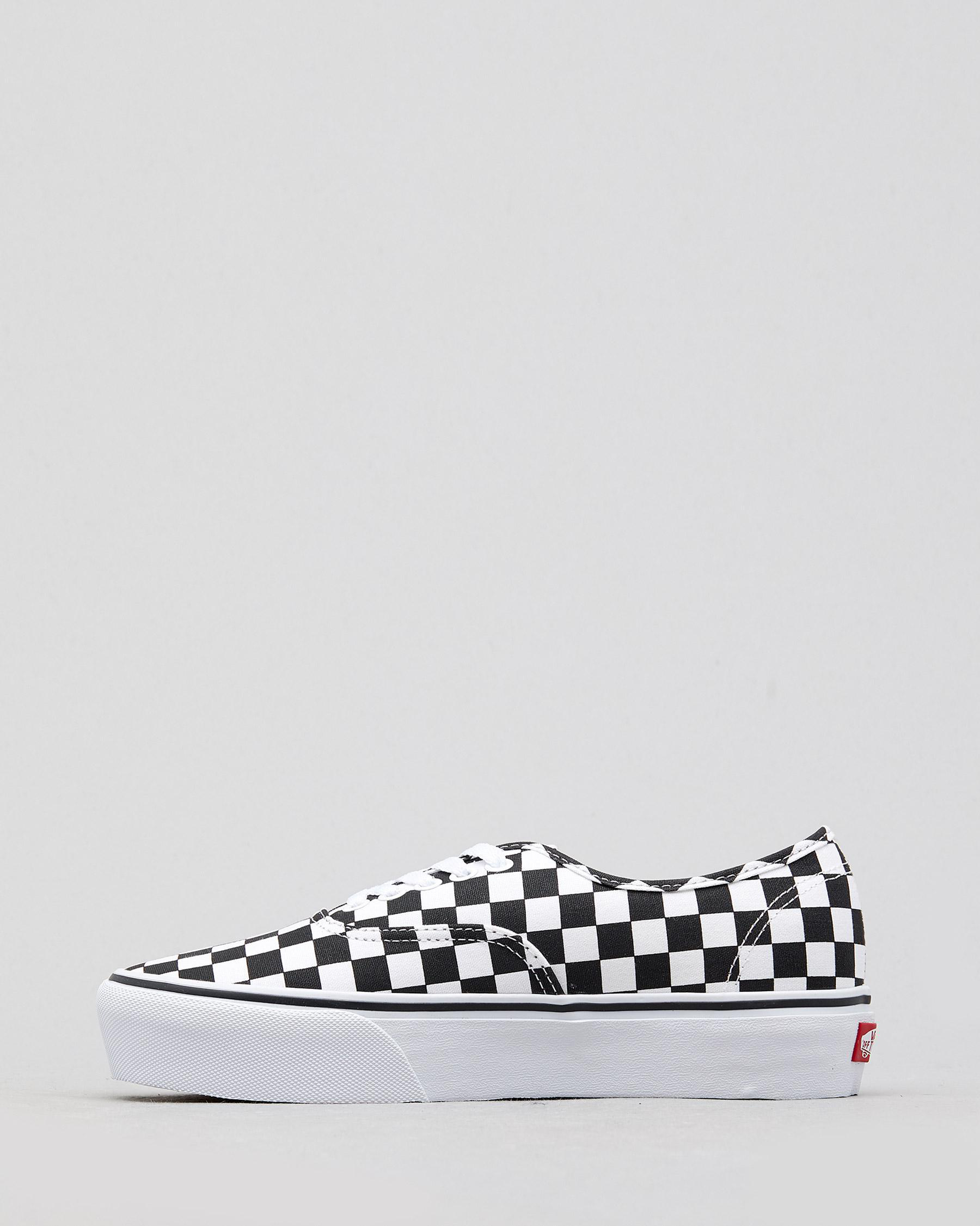 Shop Vans Womens Authentic Platform In Black/white - Fast Shipping ...