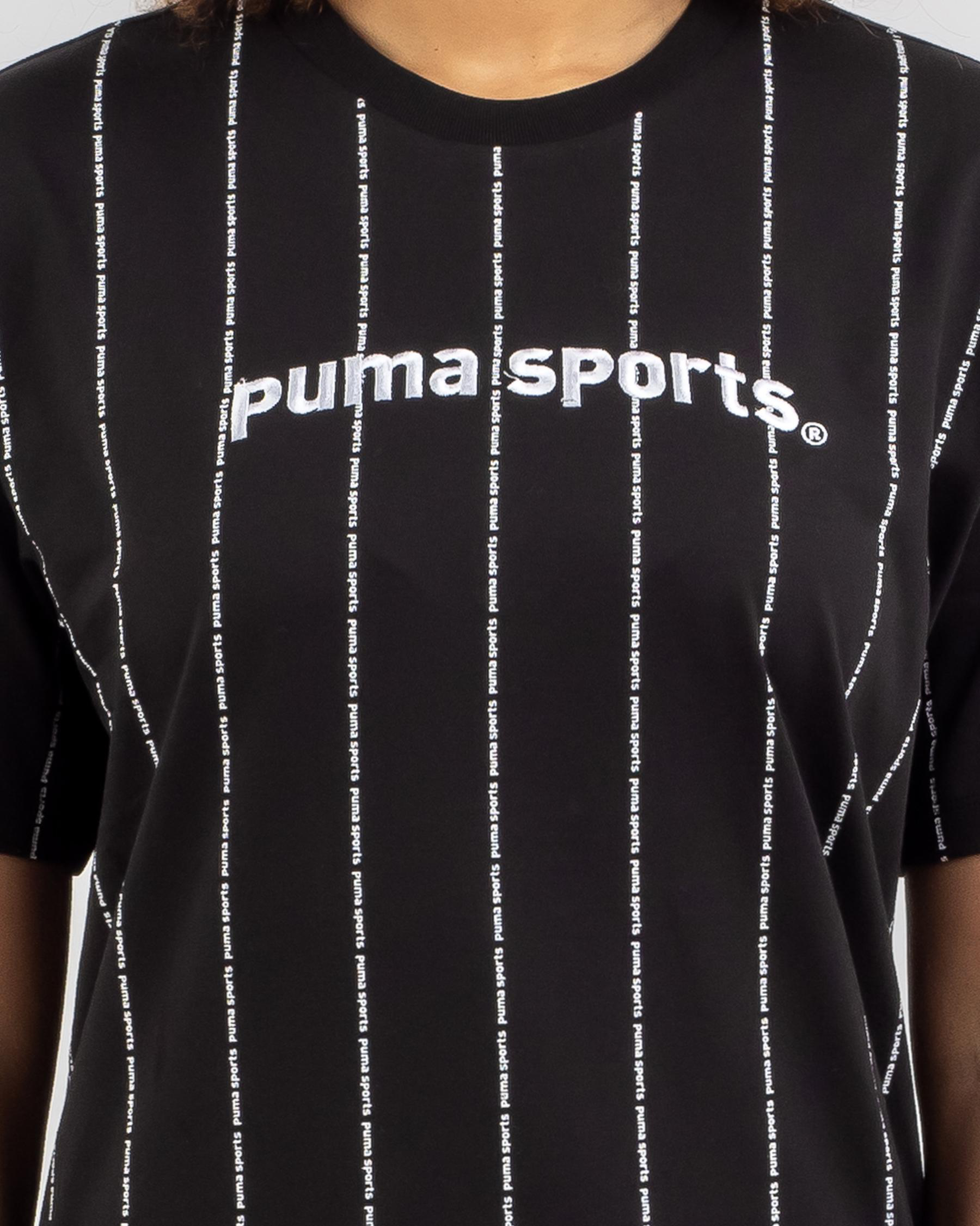 Shop Puma Team AOP T-Shirt In Puma Black - Fast Shipping & Easy Returns ...