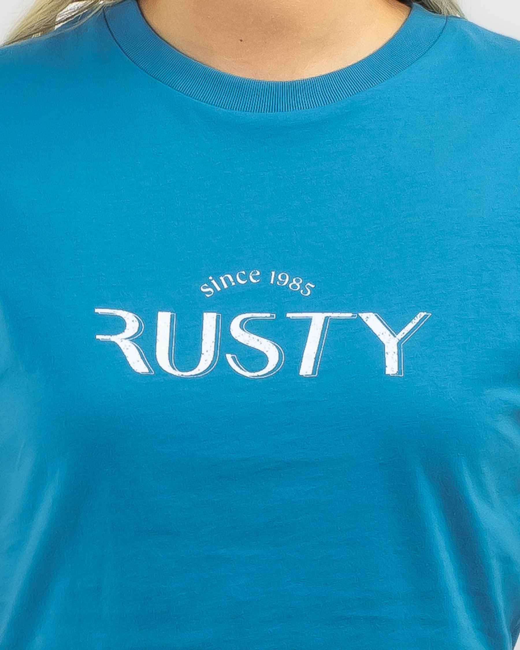 Shop Rusty 1985 Baby T-Shirt In Antarctic Blue - Fast Shipping & Easy ...
