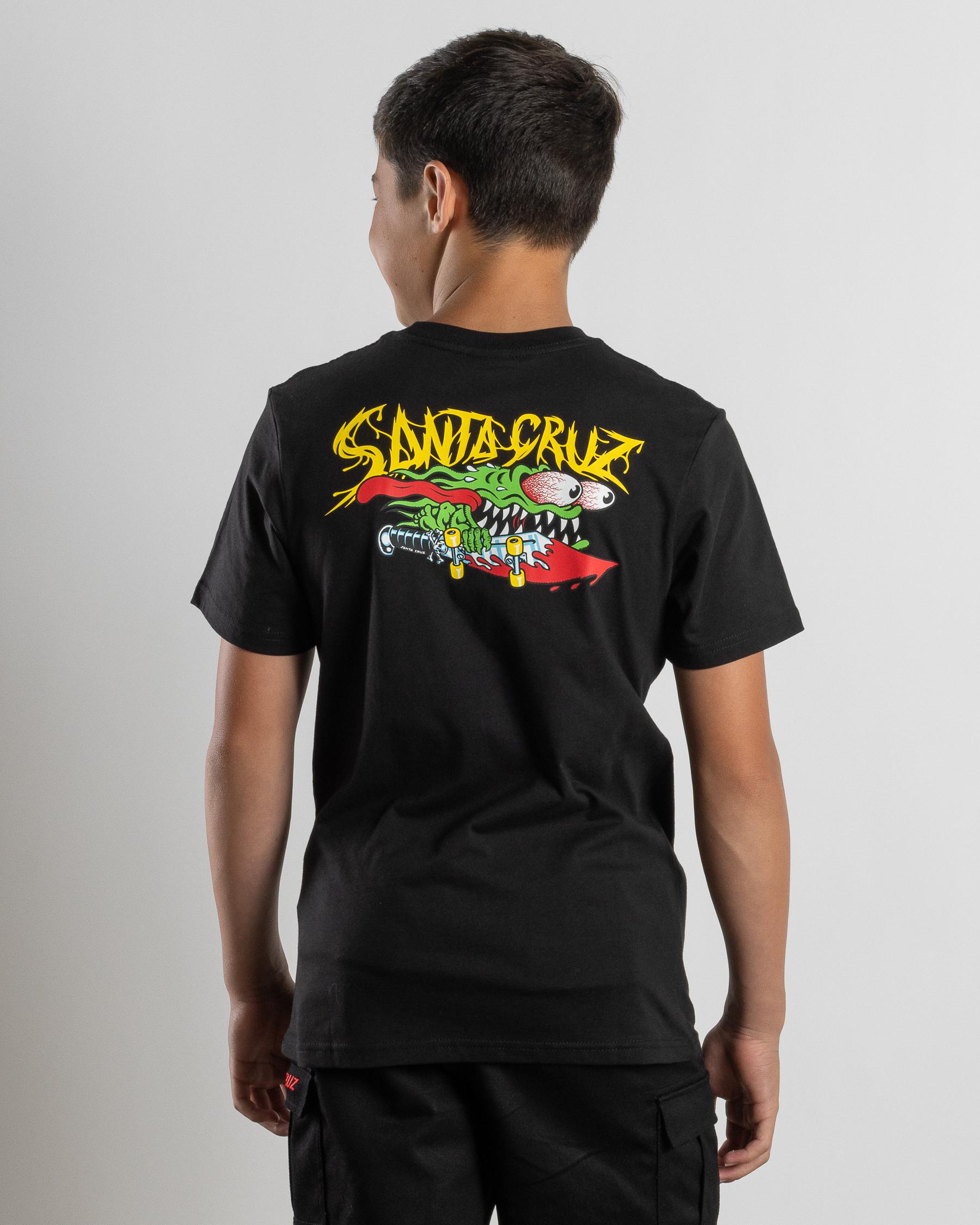 Shop Santa Cruz Boys' Meek SC Slasher T-Shirt In Black - Fast Shipping ...