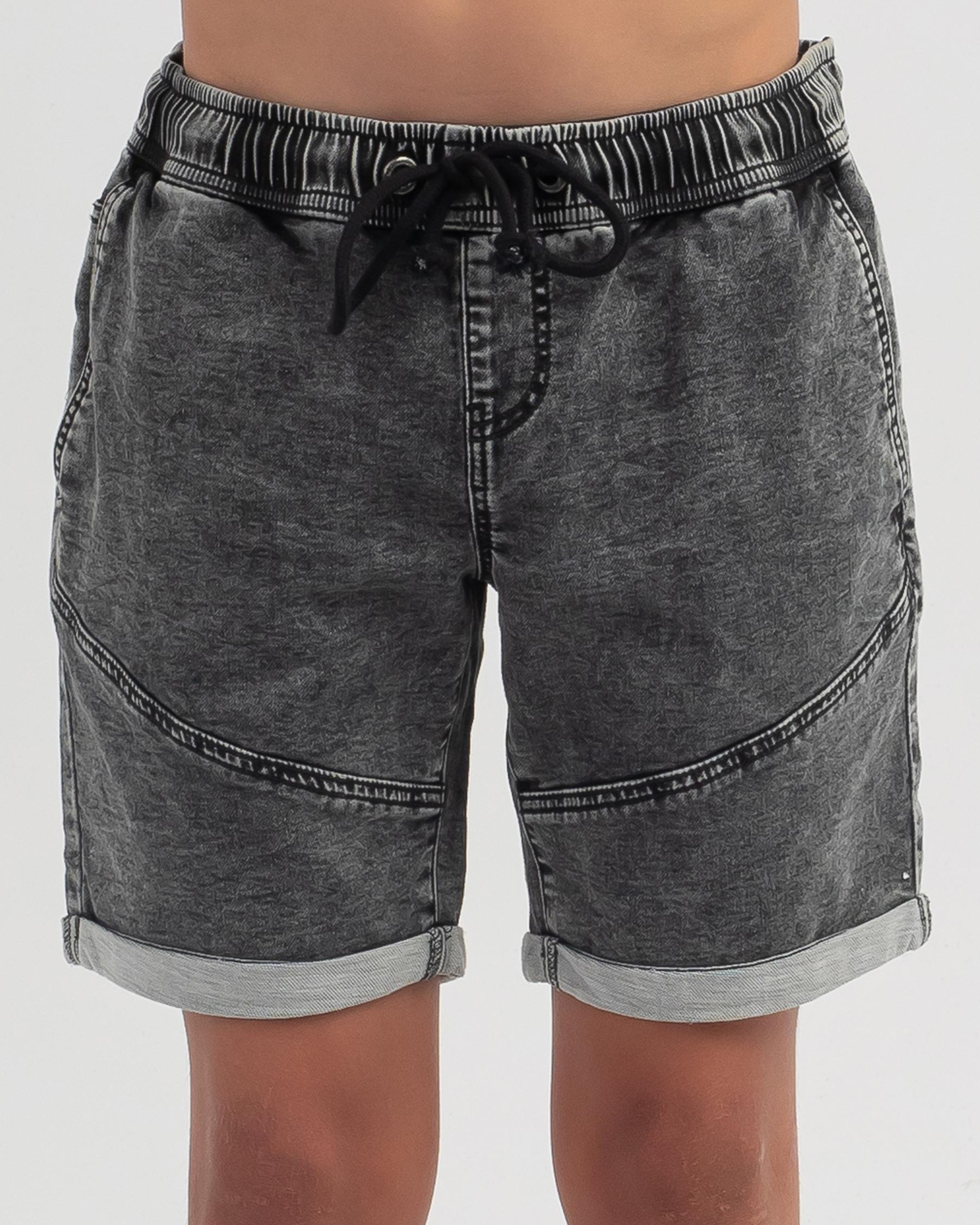 Shop Lucid Boys' Manic Walk Shorts In Black - Fast Shipping & Easy ...