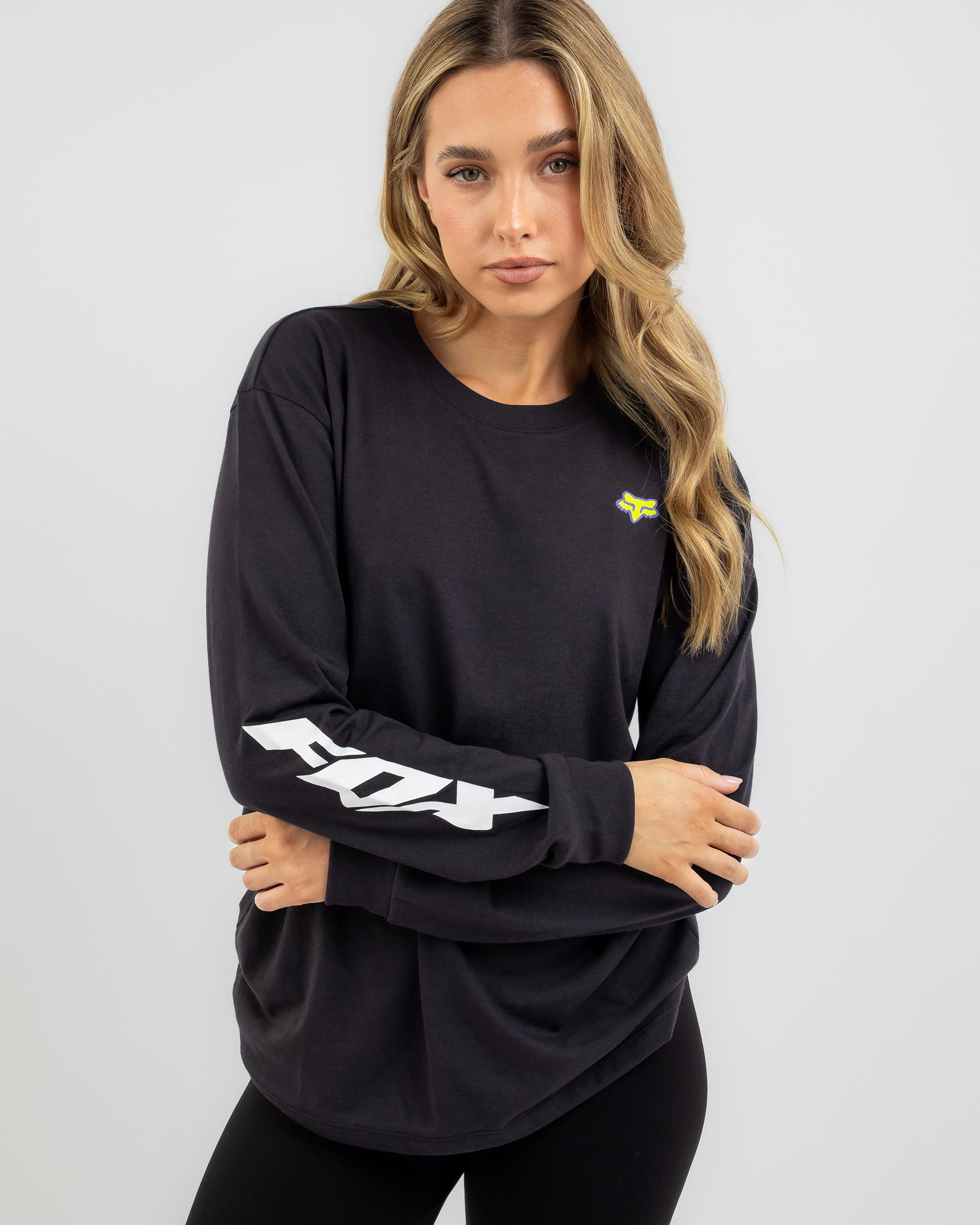 Shop Fox Fox Morphic Long Sleeve T-Shirt In Black - Fast Shipping & Easy Returns - City Beach ...