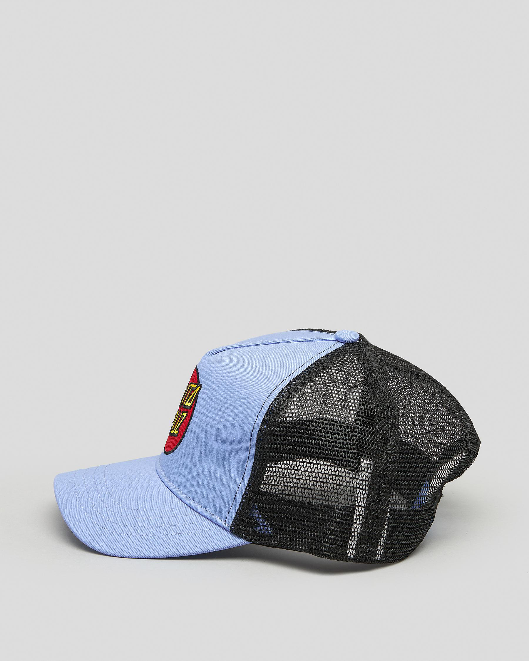Shop Santa Cruz Boys' Classic Dot Trucker Cap In Blue - Fast Shipping ...