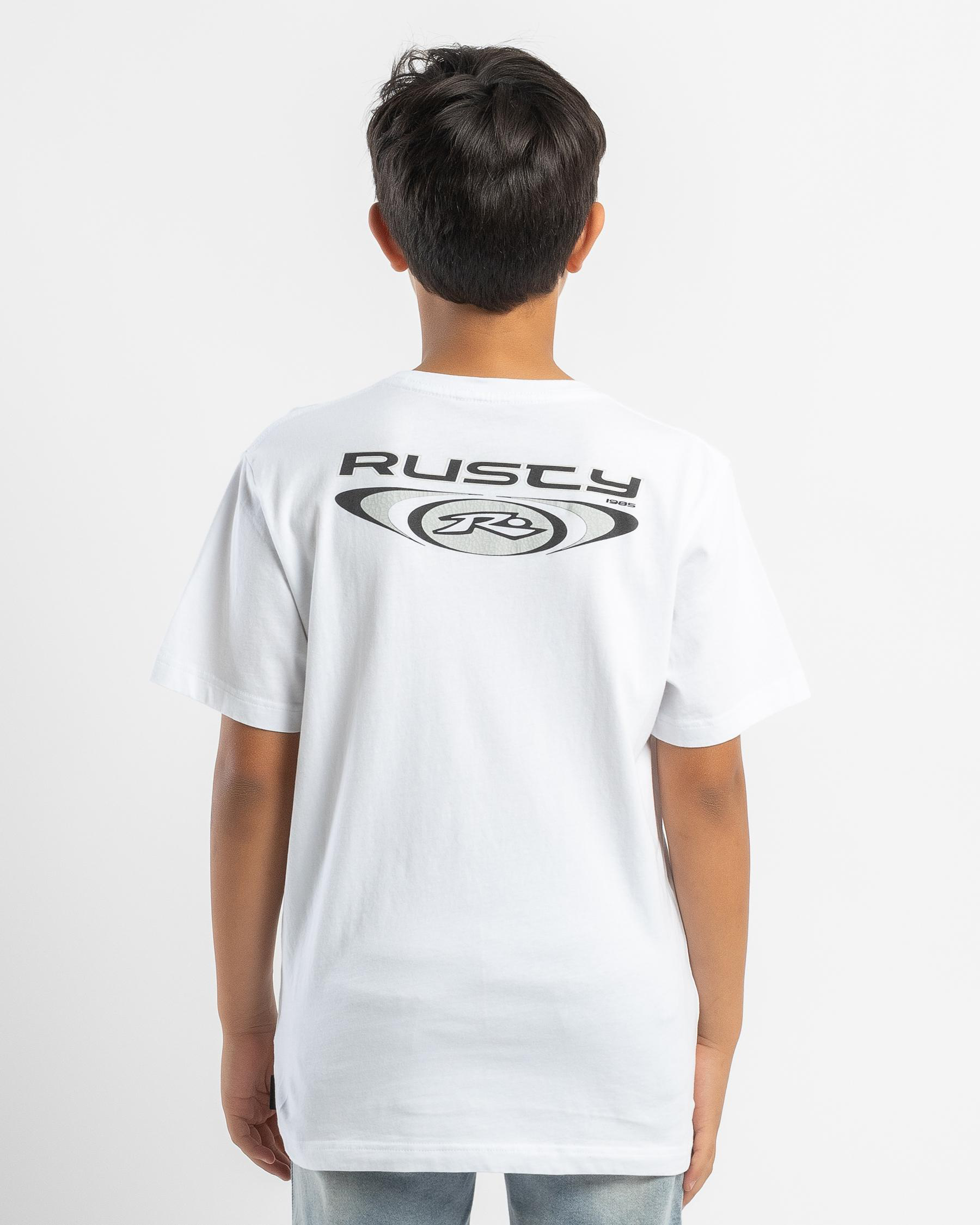 Shop Rusty Boys' Irie Eye T-Shirt In White - Fast Shipping & Easy ...