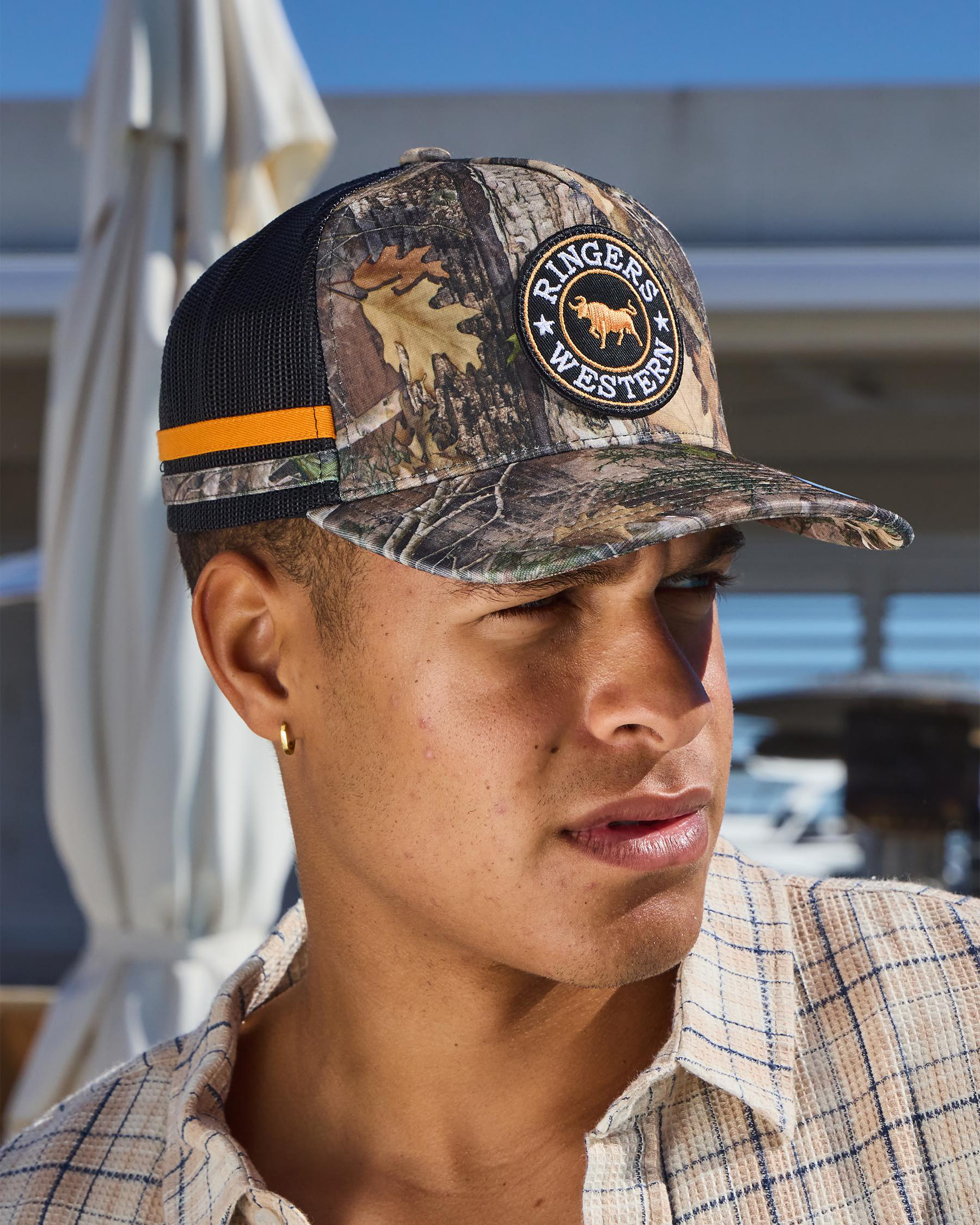 Ringers Western MCCOY Trucker Cap In Camo/orange - FREE* Shipping ...