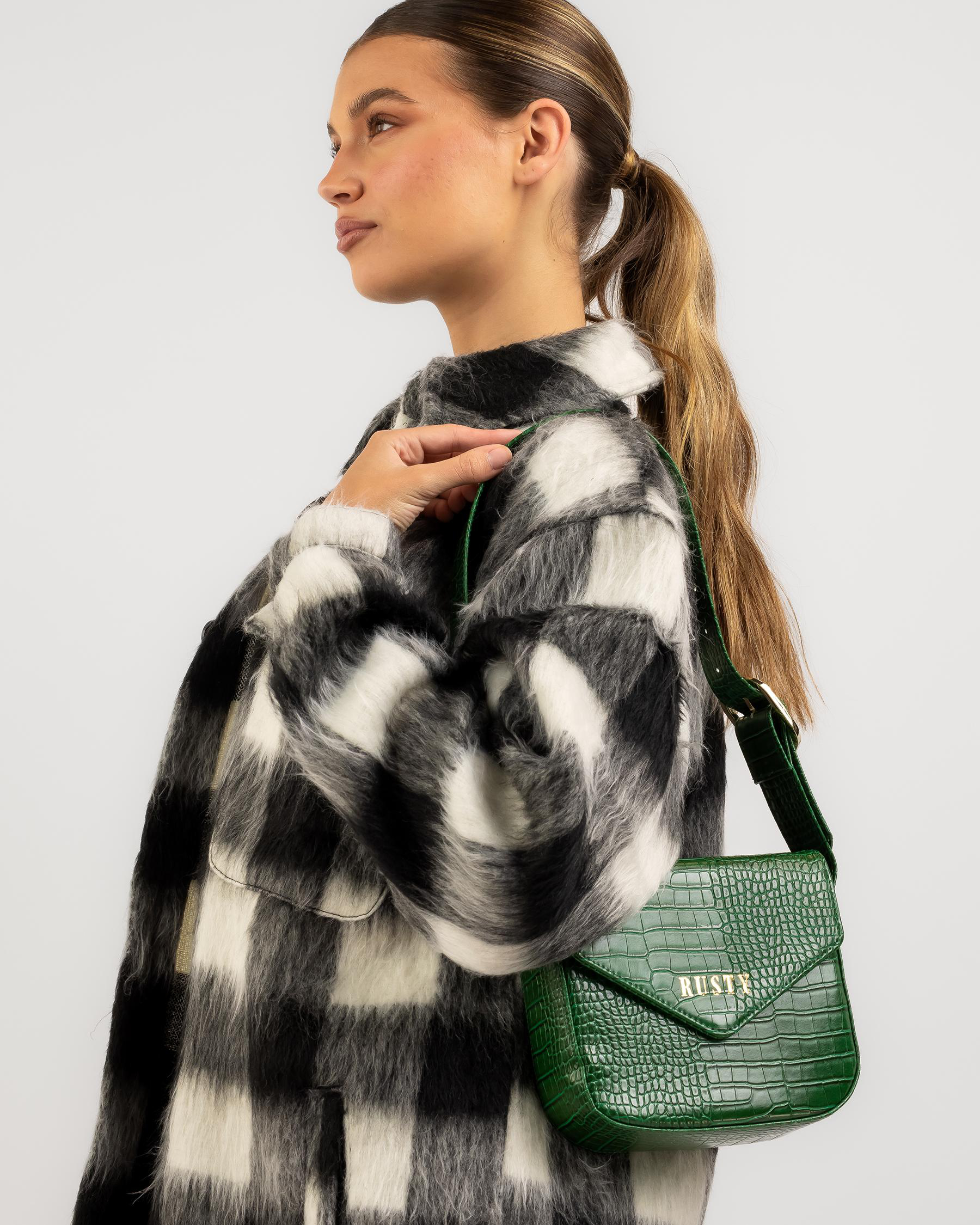 Shop Rusty Billie Shoulder Bag In Dark Emerald - Fast Shipping & Easy ...