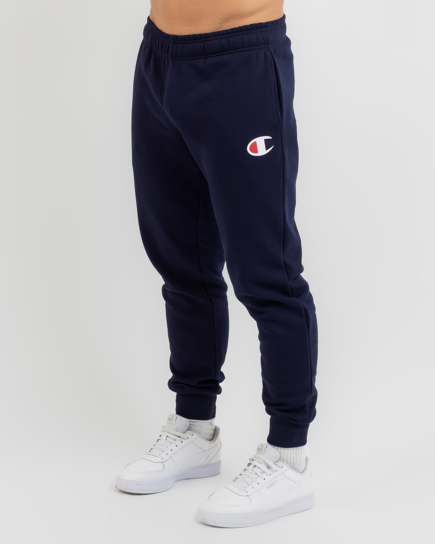 Shop Champion C Logo Cuff Track Pants In Navy - Fast Shipping & Easy ...