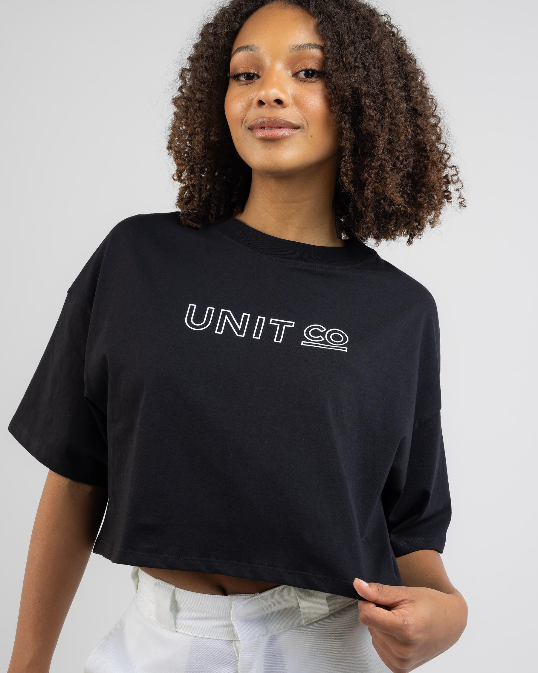 Shop Unit Tint Cropped T-Shirt In Black - Fast Shipping & Easy Returns ...