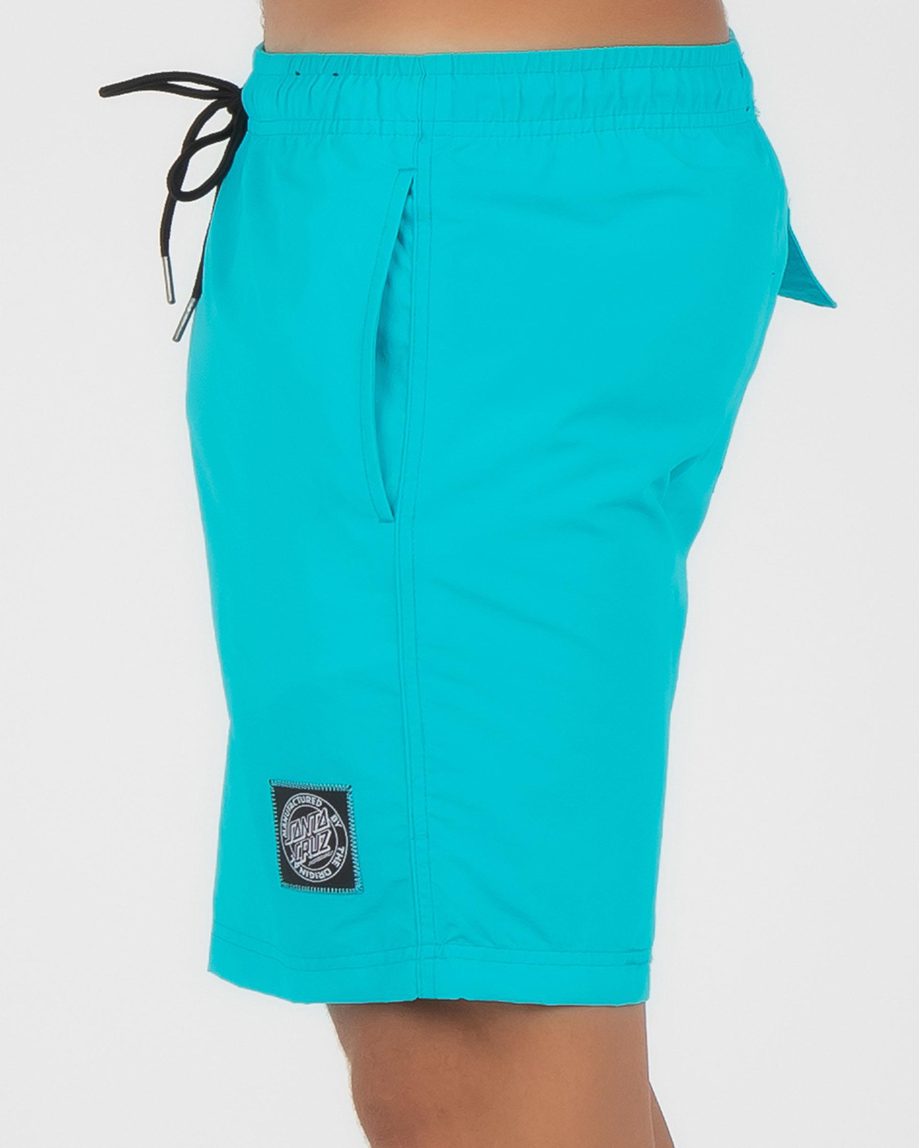 Shop Santa Cruz Cruizier Reactive Shorts In Bright Teal - Fast Shipping ...