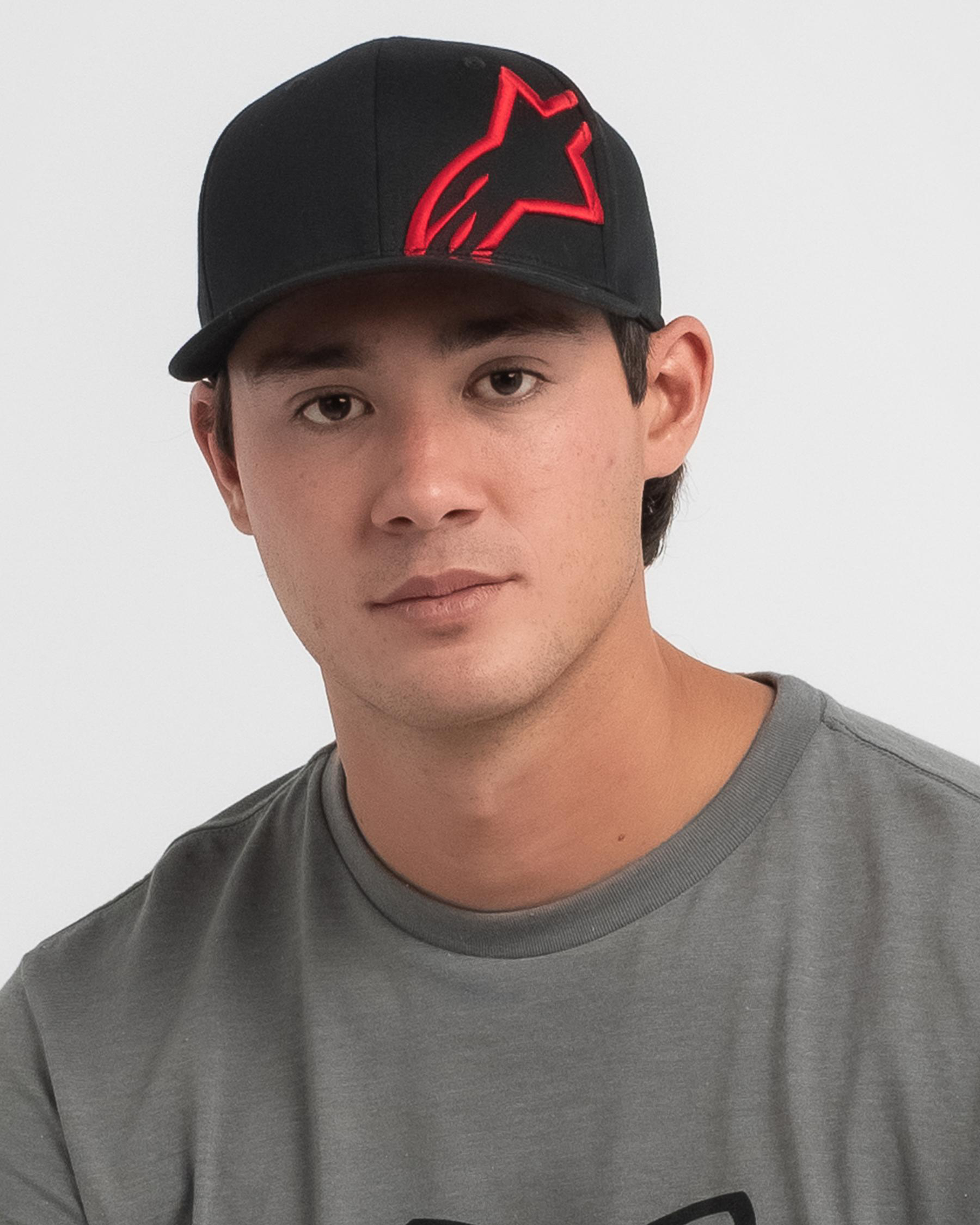 Shop Alpinestars Corp Shift 2 Curved Brim Cap In Black/ Red - Fast ...